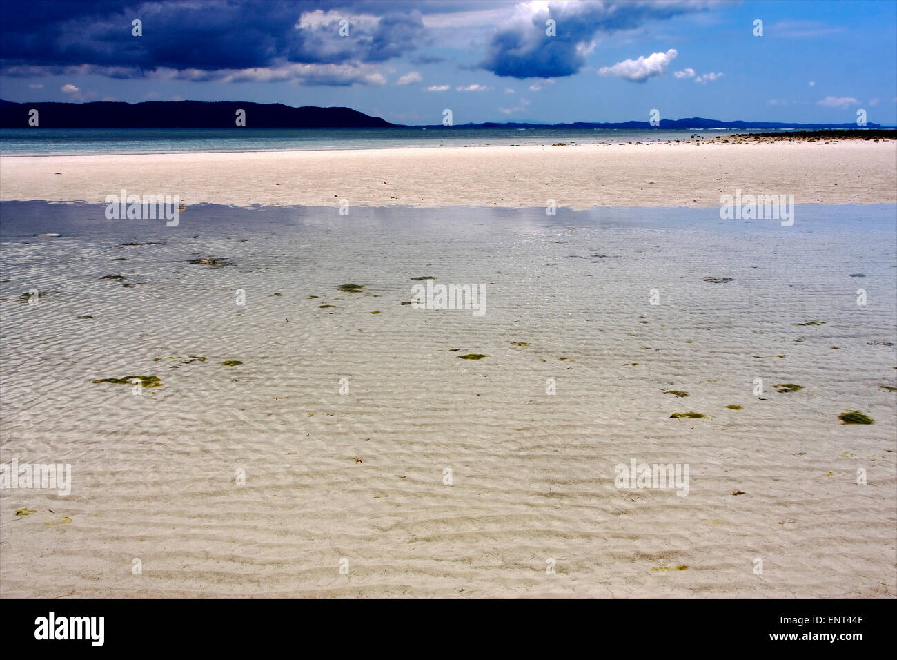 mountain beach sky sand isle and rock in indian ocean madagascar Stock ...