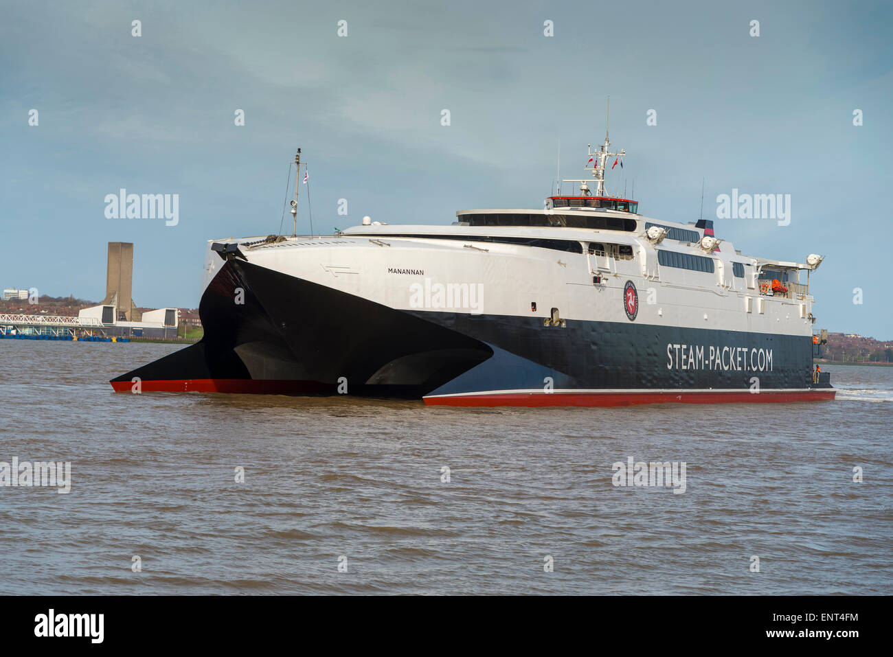 The Isle of Mann Steam Packet Company catamaran the Manannan in the ...