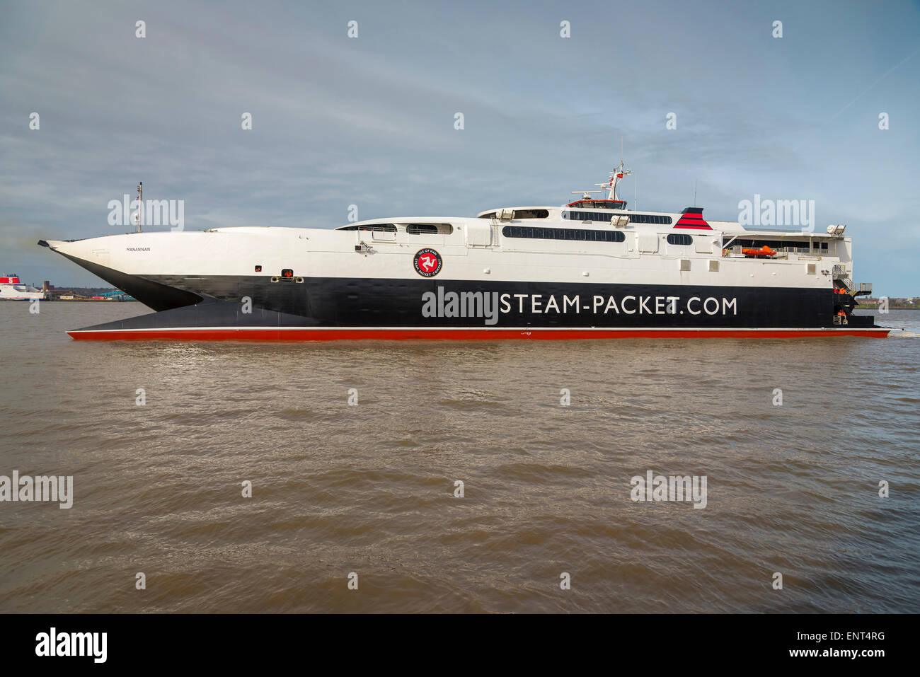 The Isle of Mann Steam Packet Company catamaran the Manannan in the ...