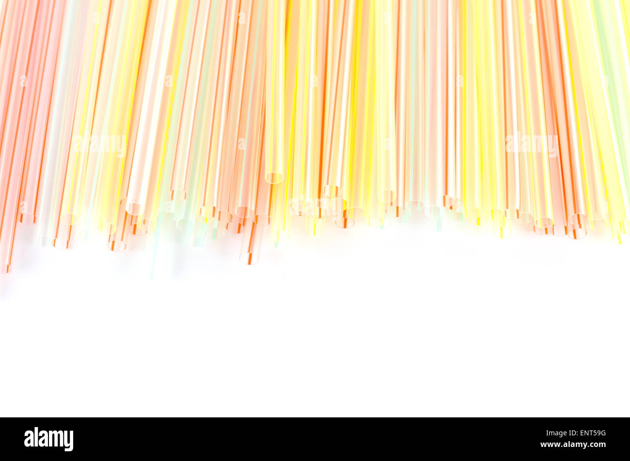 coloful straw on a white background Stock Photo - Alamy