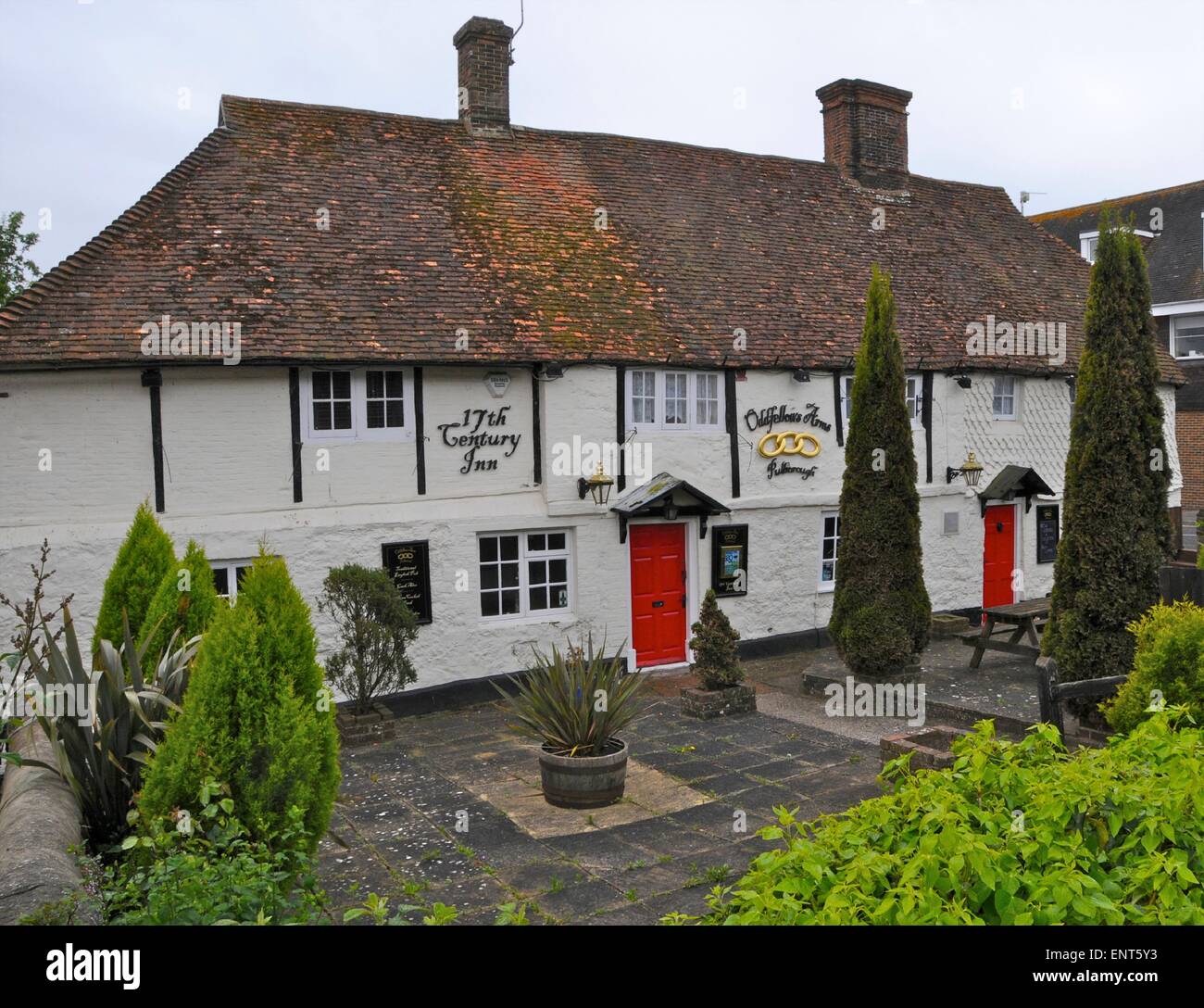 The Oddfellows Arms public house at Pulborough Sussex Stock Photo - Alamy