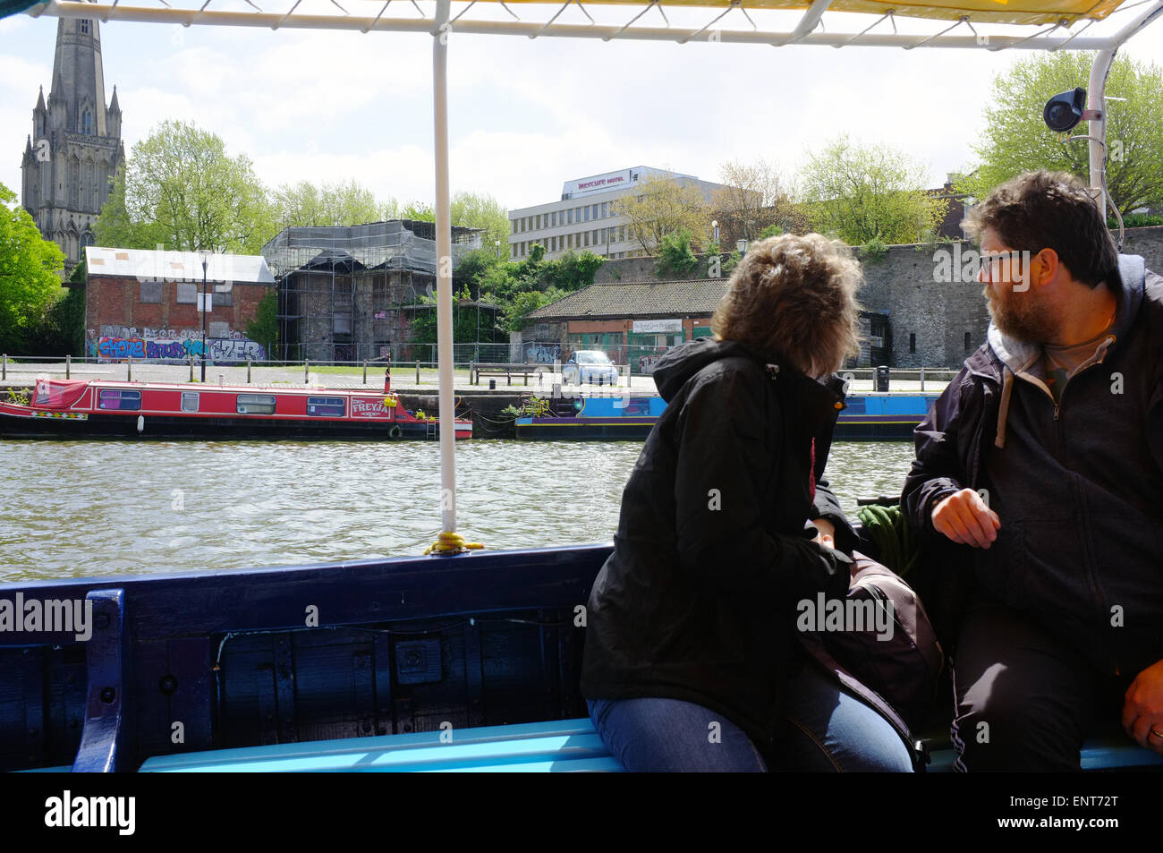 Passengers ride the ferry through Bristol Harbour Stock Photo - Alamy