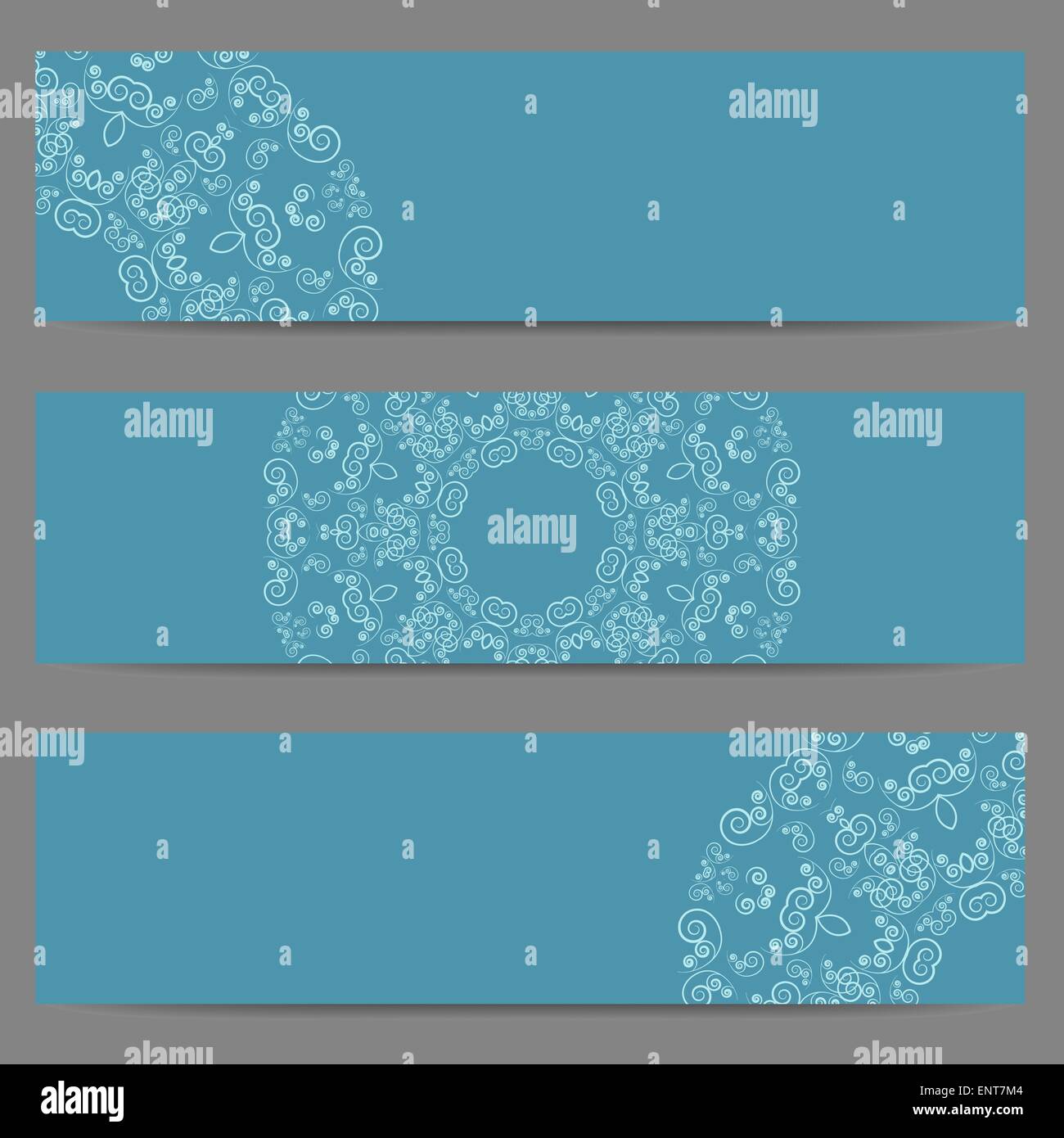 Blue banners with ornate pattern Stock Vector Image & Art - Alamy