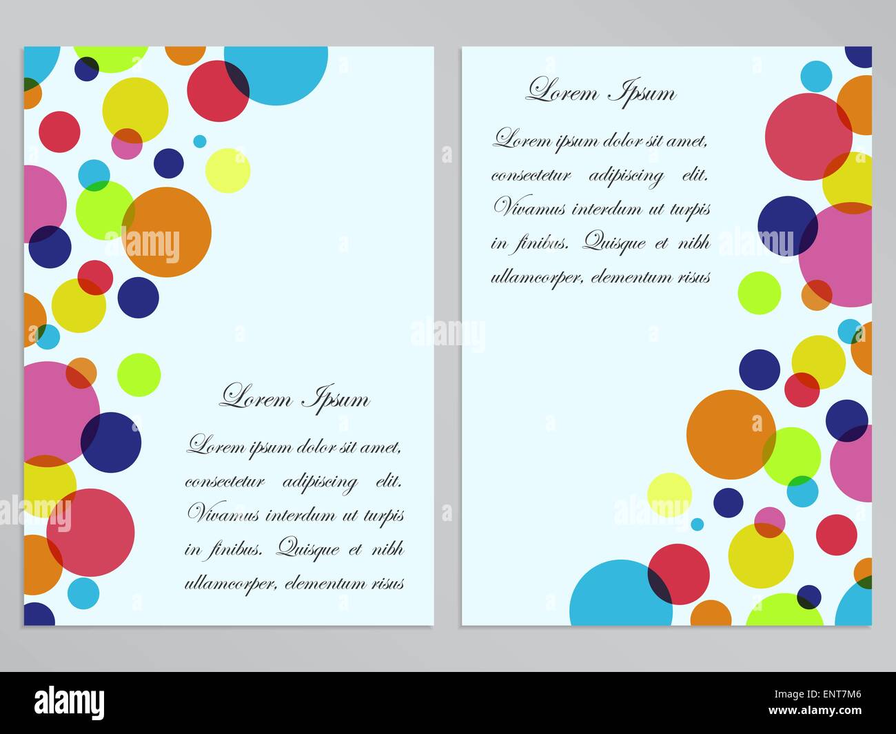 Flyers with colorful circles design Stock Vector Image & Art - Alamy