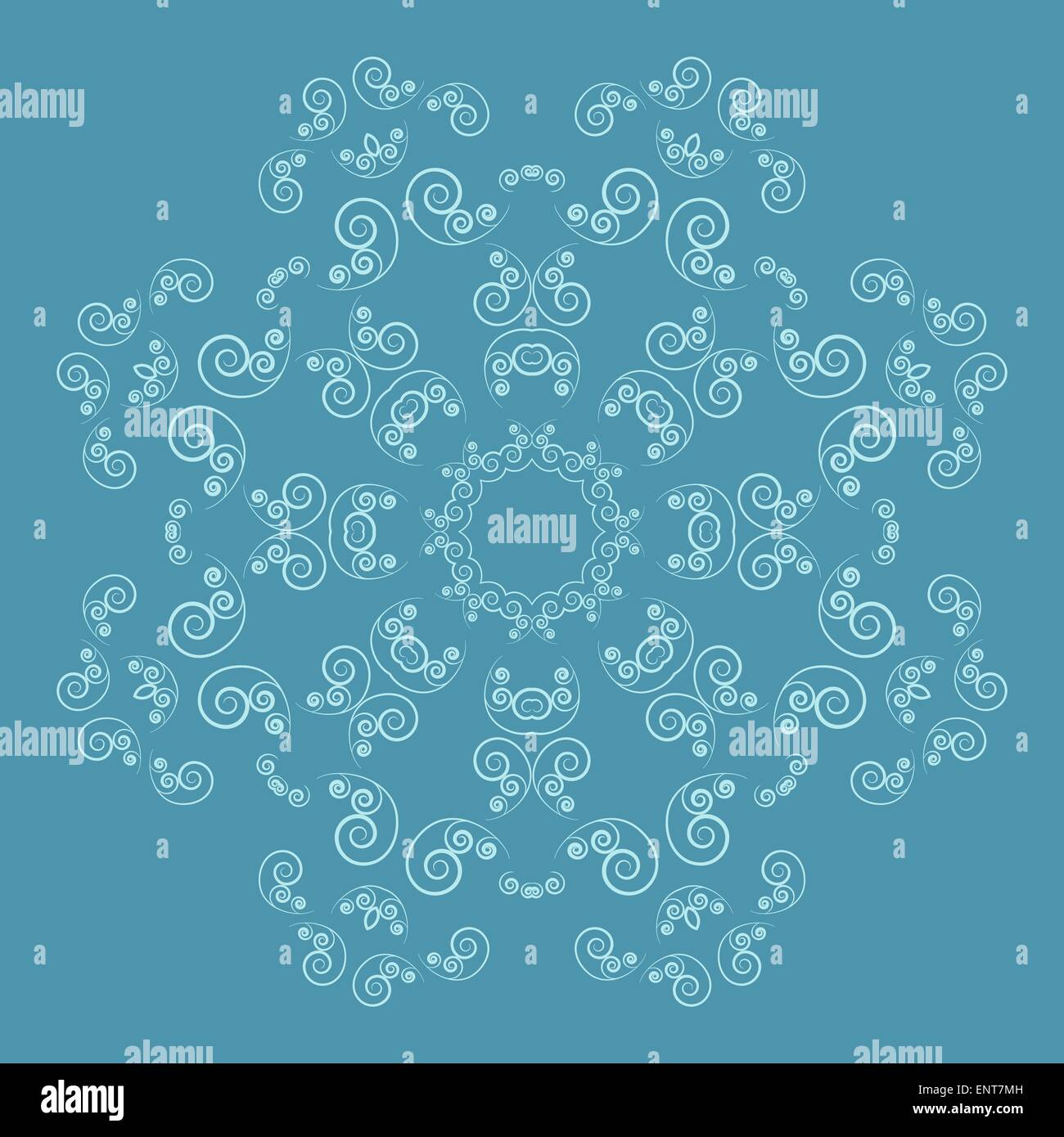 Ornate flower pattern on blue background Stock Vector Image & Art - Alamy