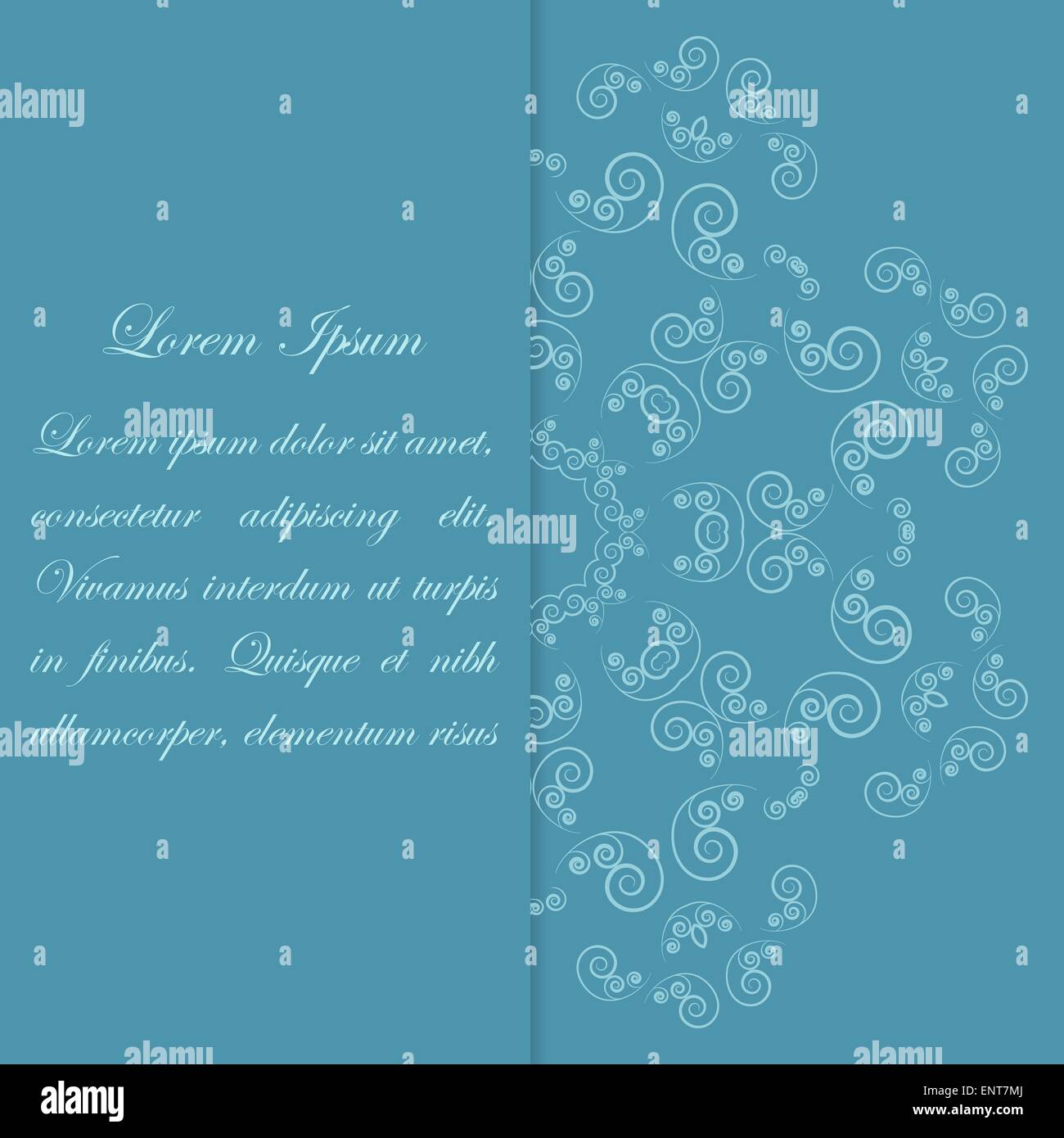 Blue card design with ornate flower pattern Stock Vector Image & Art ...