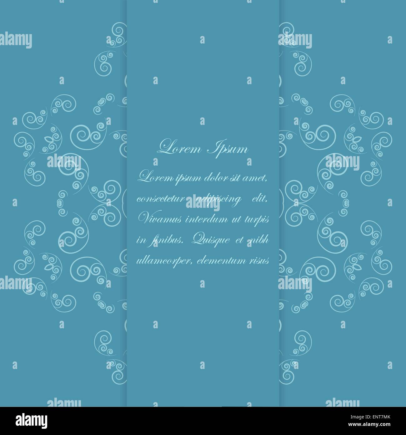 Blue card design with ornate floral pattern Stock Vector Image & Art ...