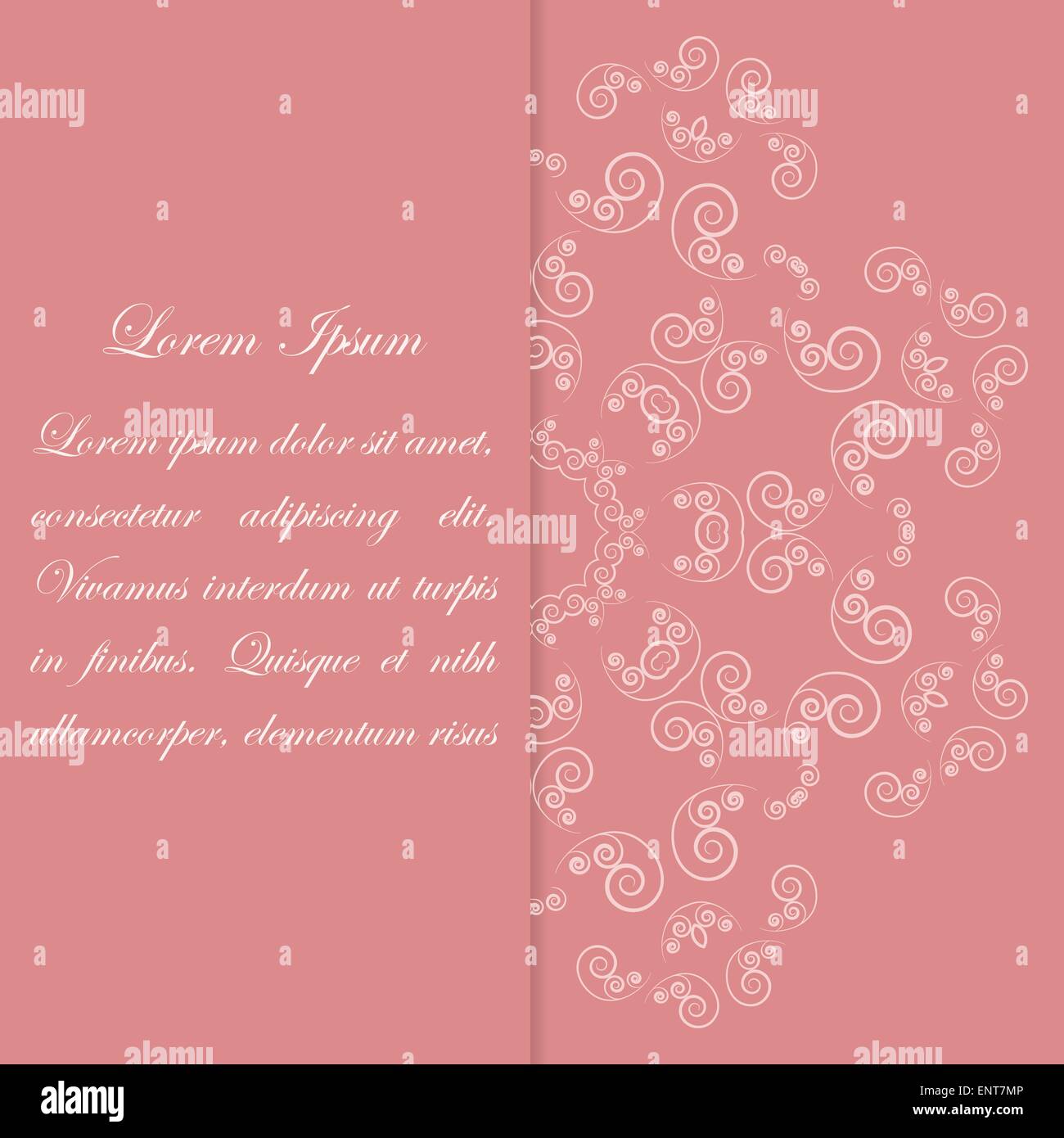 Pink card design with ornate floral pattern Stock Vector Image & Art ...