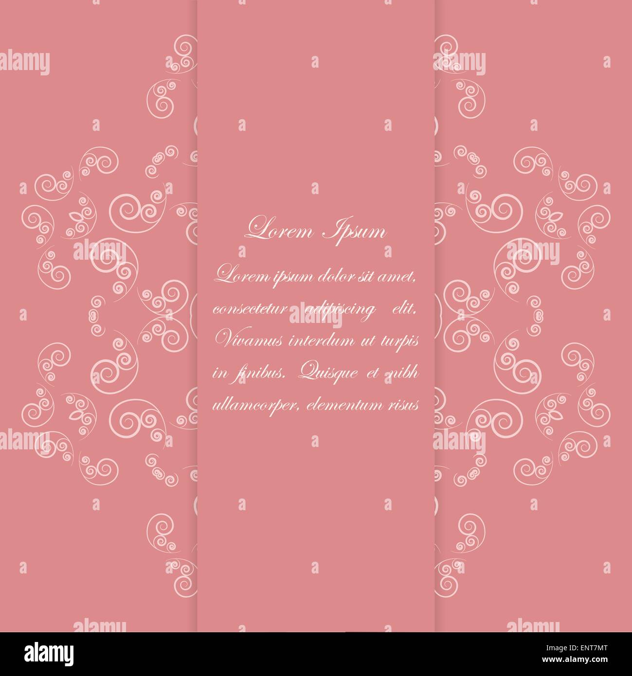 Pink card design with ornate floral pattern Stock Vector Image & Art ...