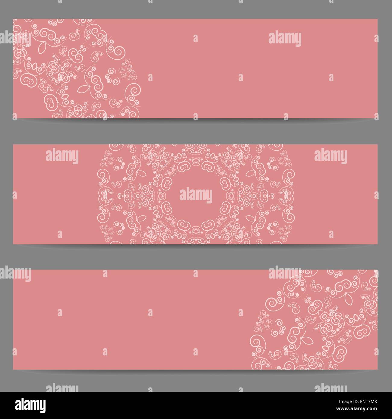 Pink banners with ornate pattern Stock Vector Image & Art - Alamy