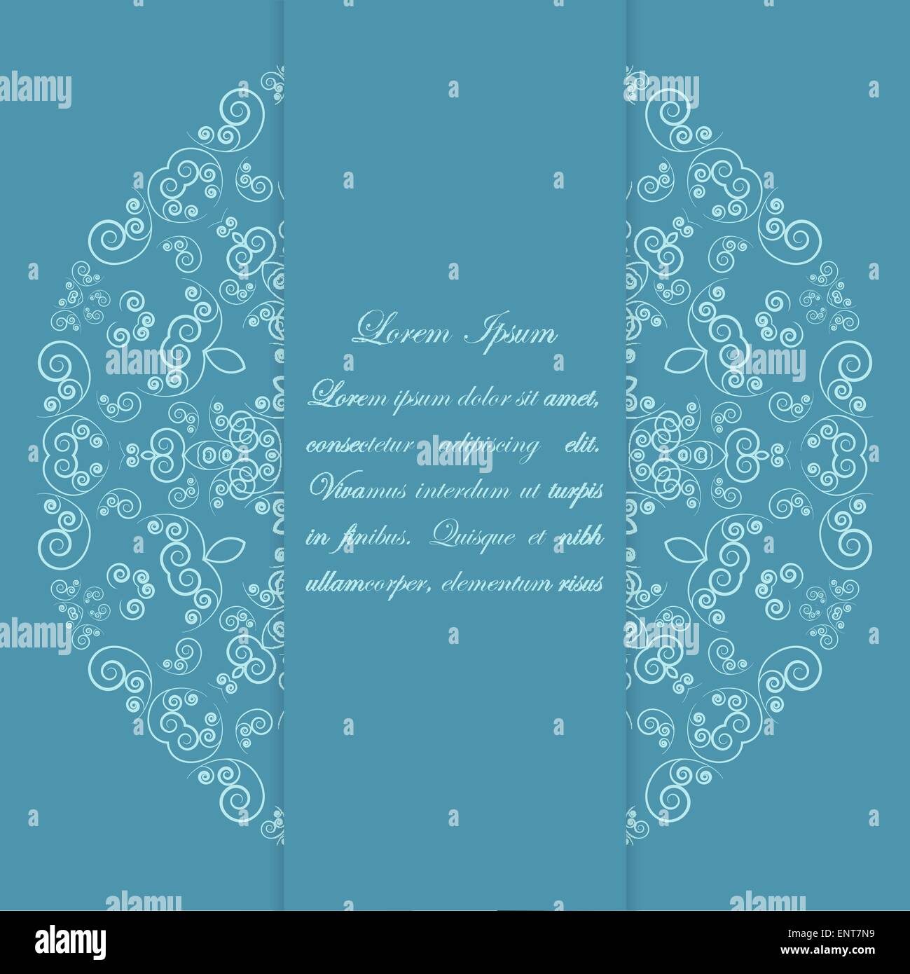 Blue card design with ornate pattern Stock Vector Image & Art - Alamy