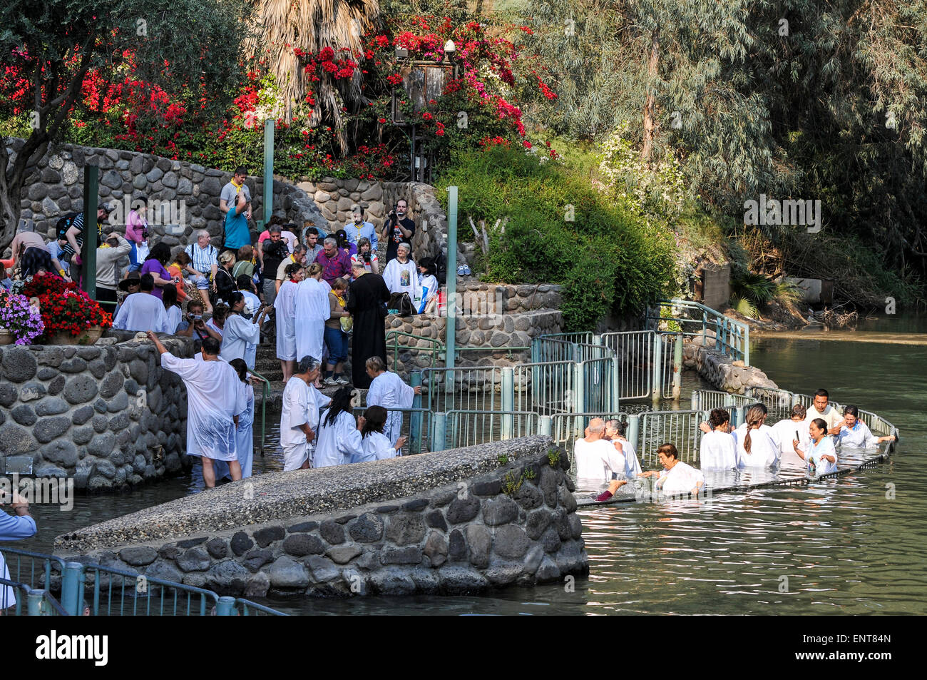 Israel, Yardenit Baptismal Site In the Jordan River Near the Sea of ...