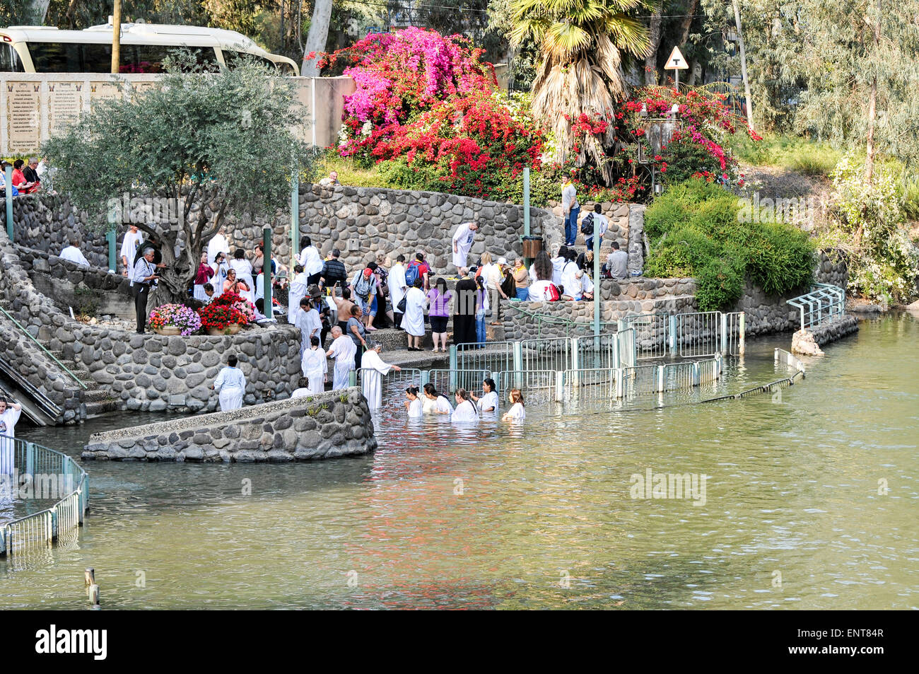 Israel, Yardenit Baptismal Site In the Jordan River Near the Sea of ...