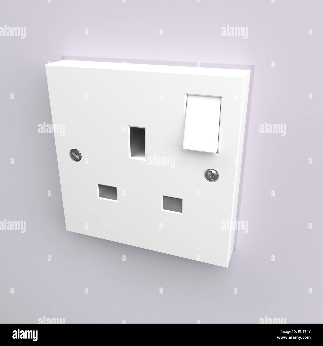 Wall mounted electrical plug socket Stock Photo - Alamy