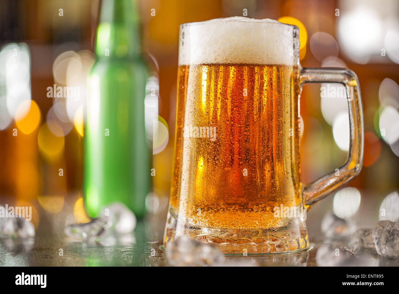 Bottle beer on bar hi-res stock photography and images - Alamy