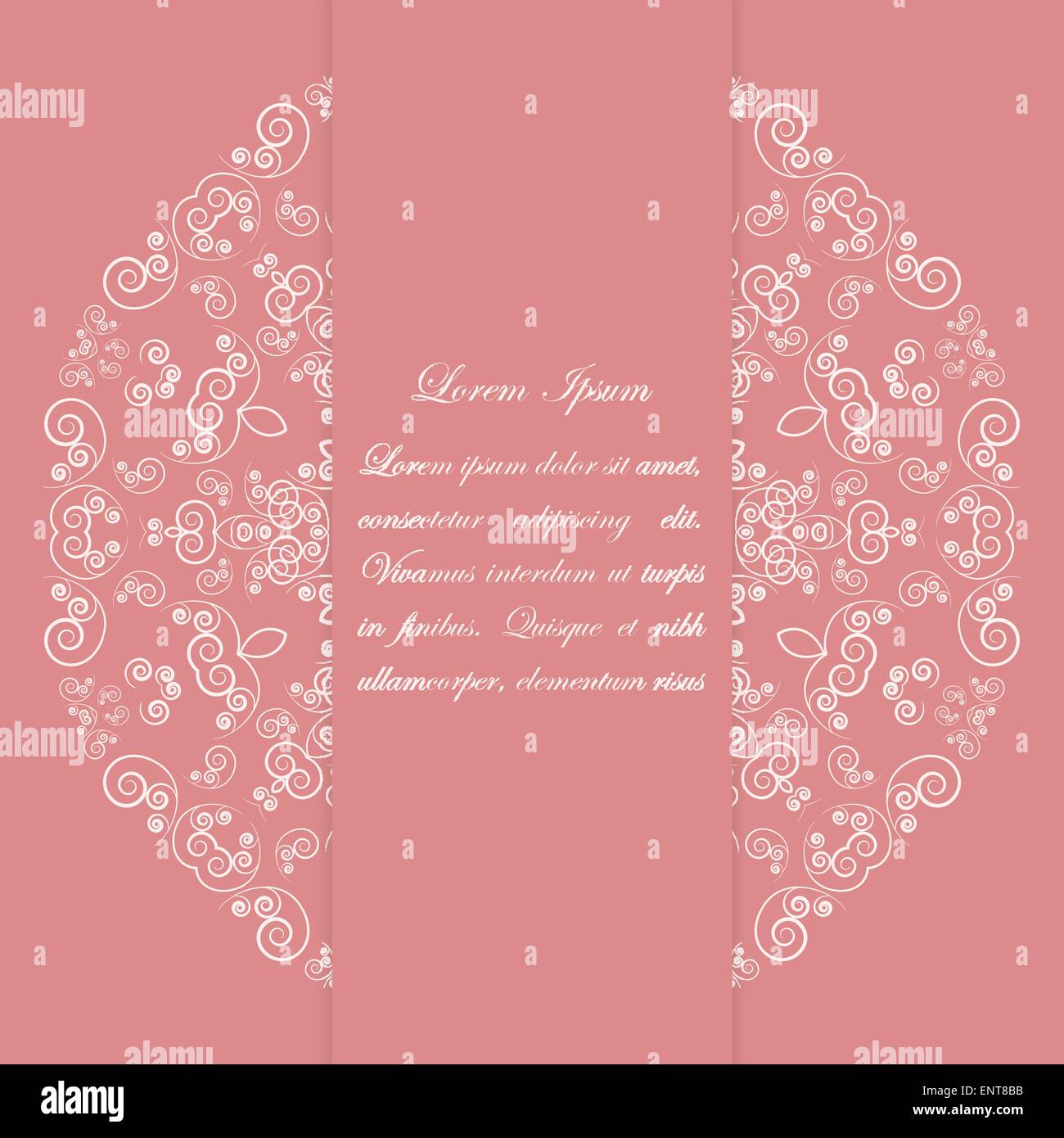 Pink card design with ornate pattern Stock Vector Image & Art - Alamy