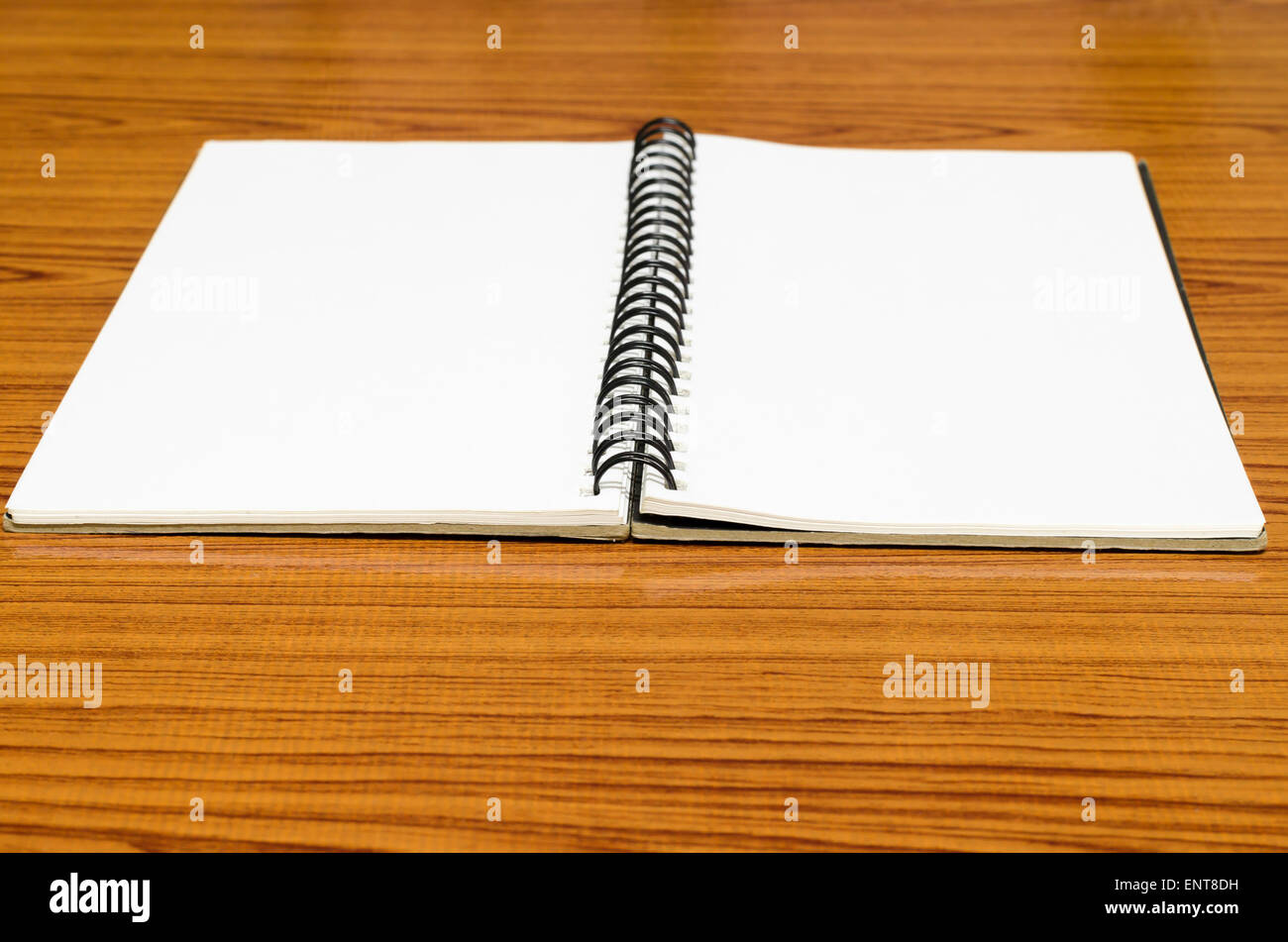 notebook line on wood background Stock Photo - Alamy