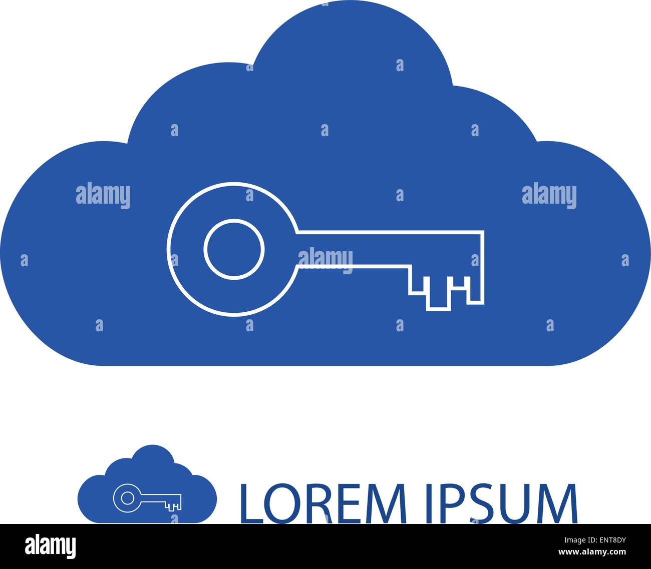 Blue cloud with key Stock Vector Image & Art - Alamy