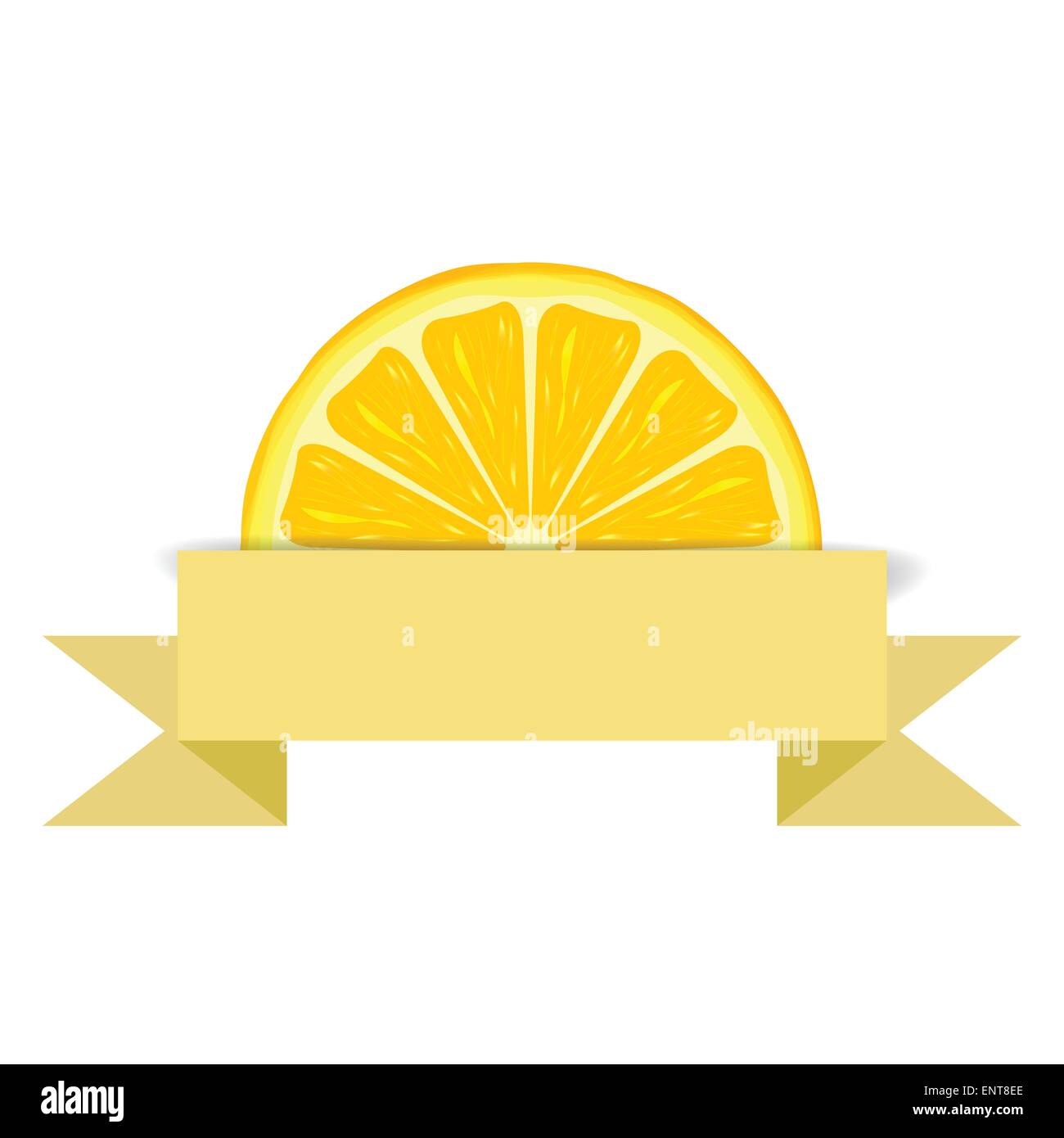 Fresh yellow lemon slice Stock Vector Images - Alamy