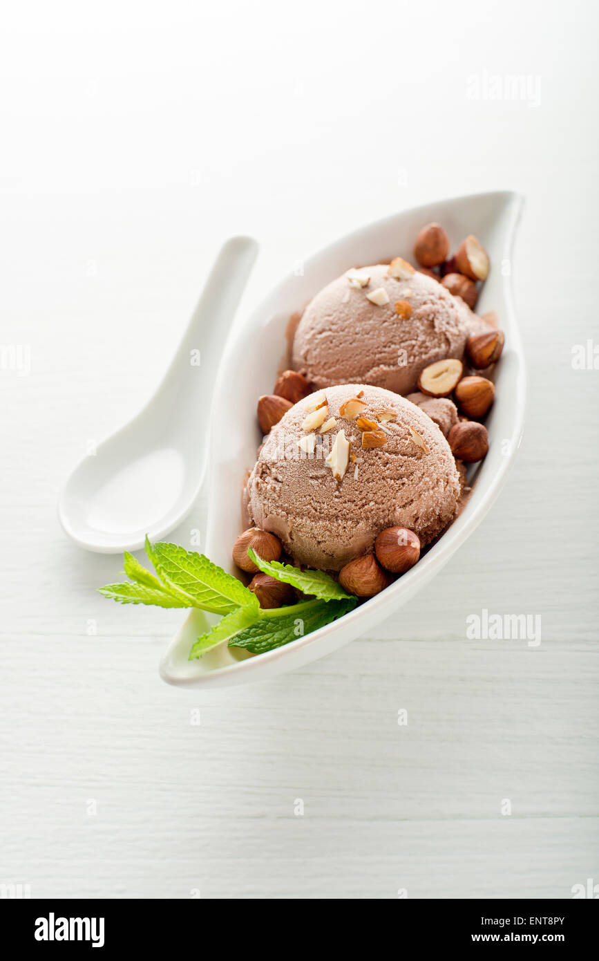 Hazelnut ice cream hi-res stock photography and images - Alamy