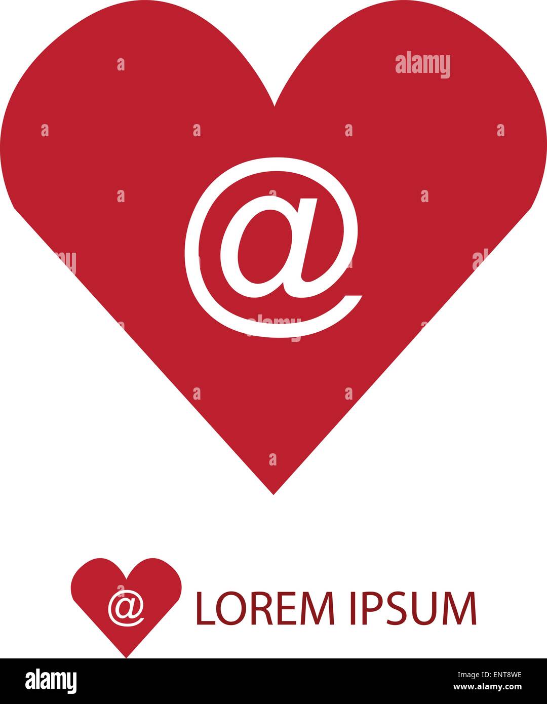 Red love mail symbol Stock Vector Image & Art - Alamy