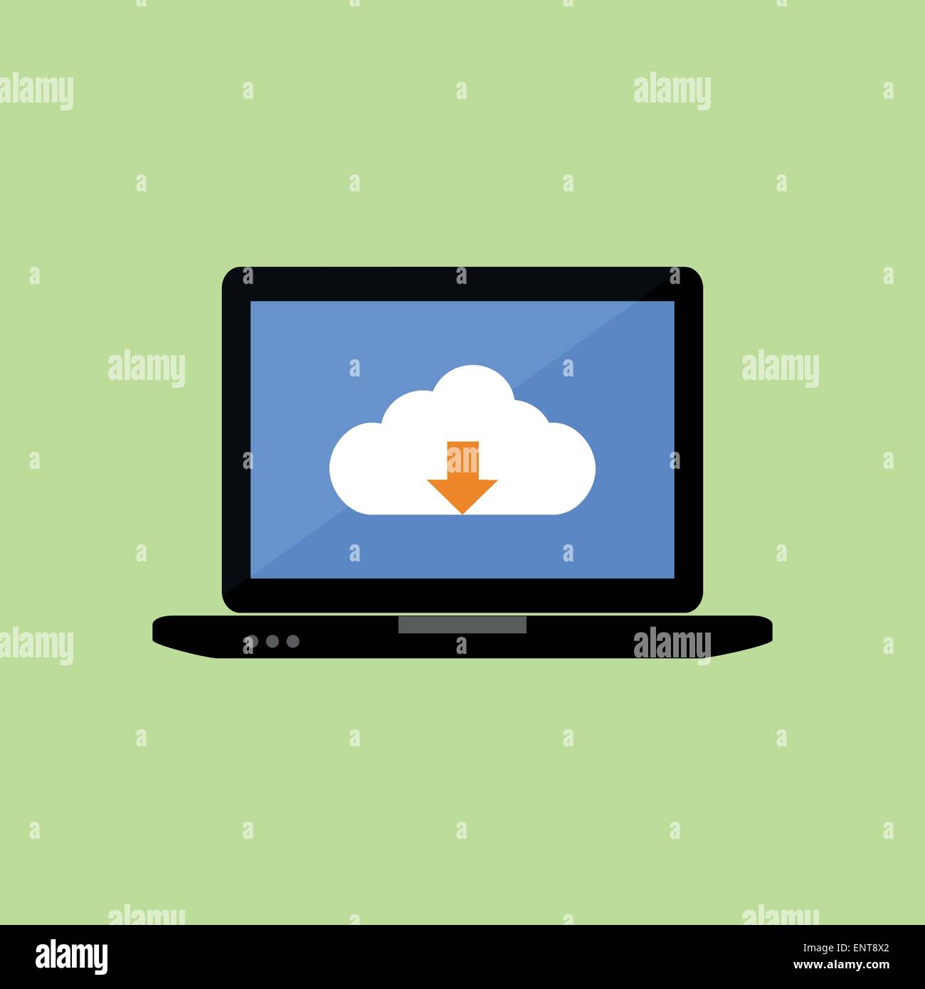 Downloading computer Stock Vector Images - Alamy