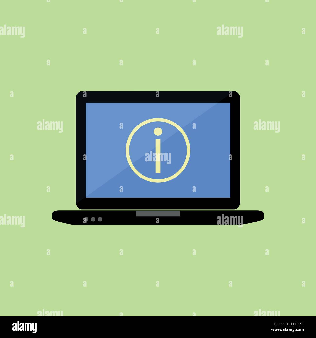 Flat style laptop with info sign Stock Vector Image & Art - Alamy