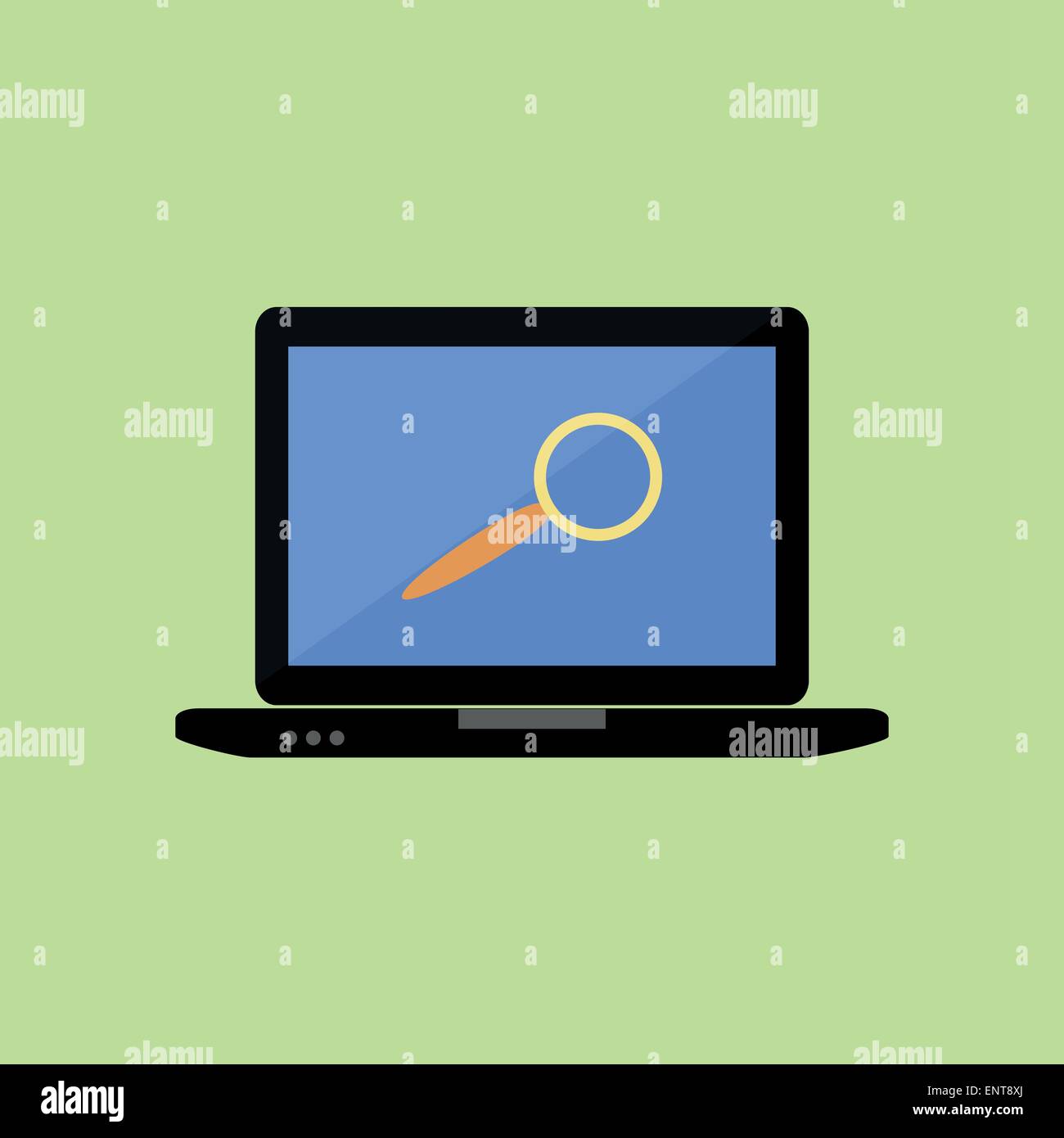 Magnifying glass laptop Stock Vector Images - Alamy