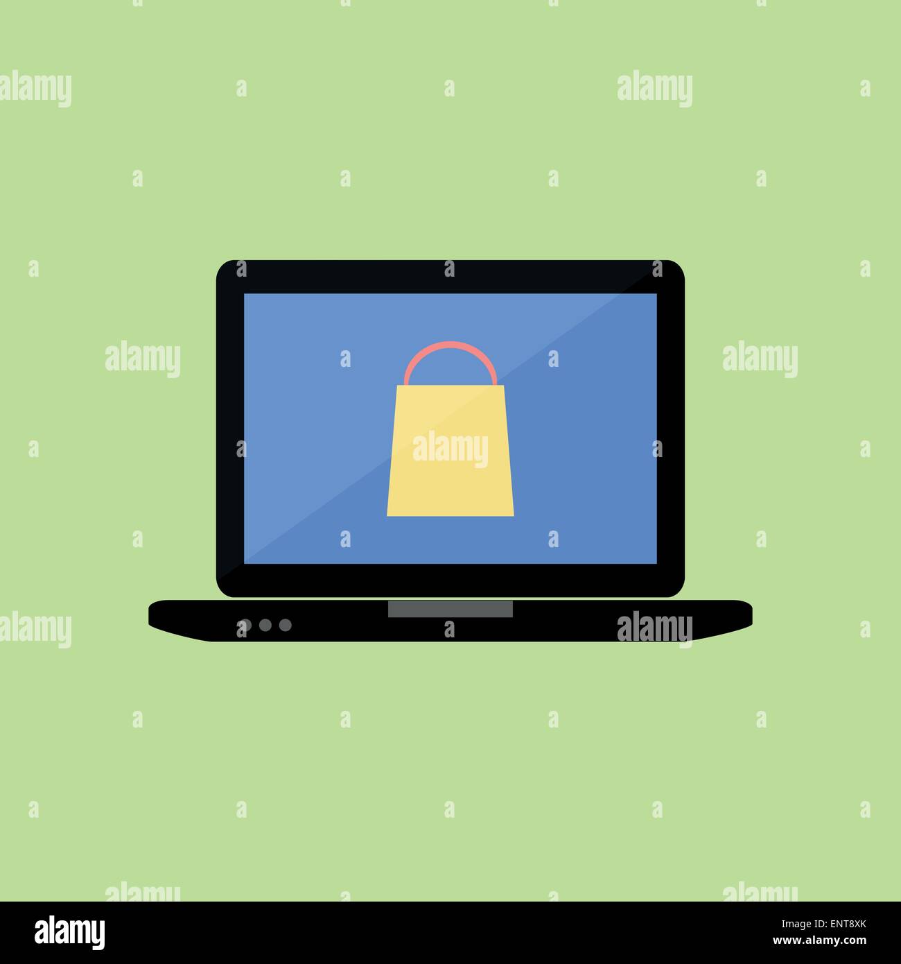 Laptop and bag Stock Vector Images - Alamy
