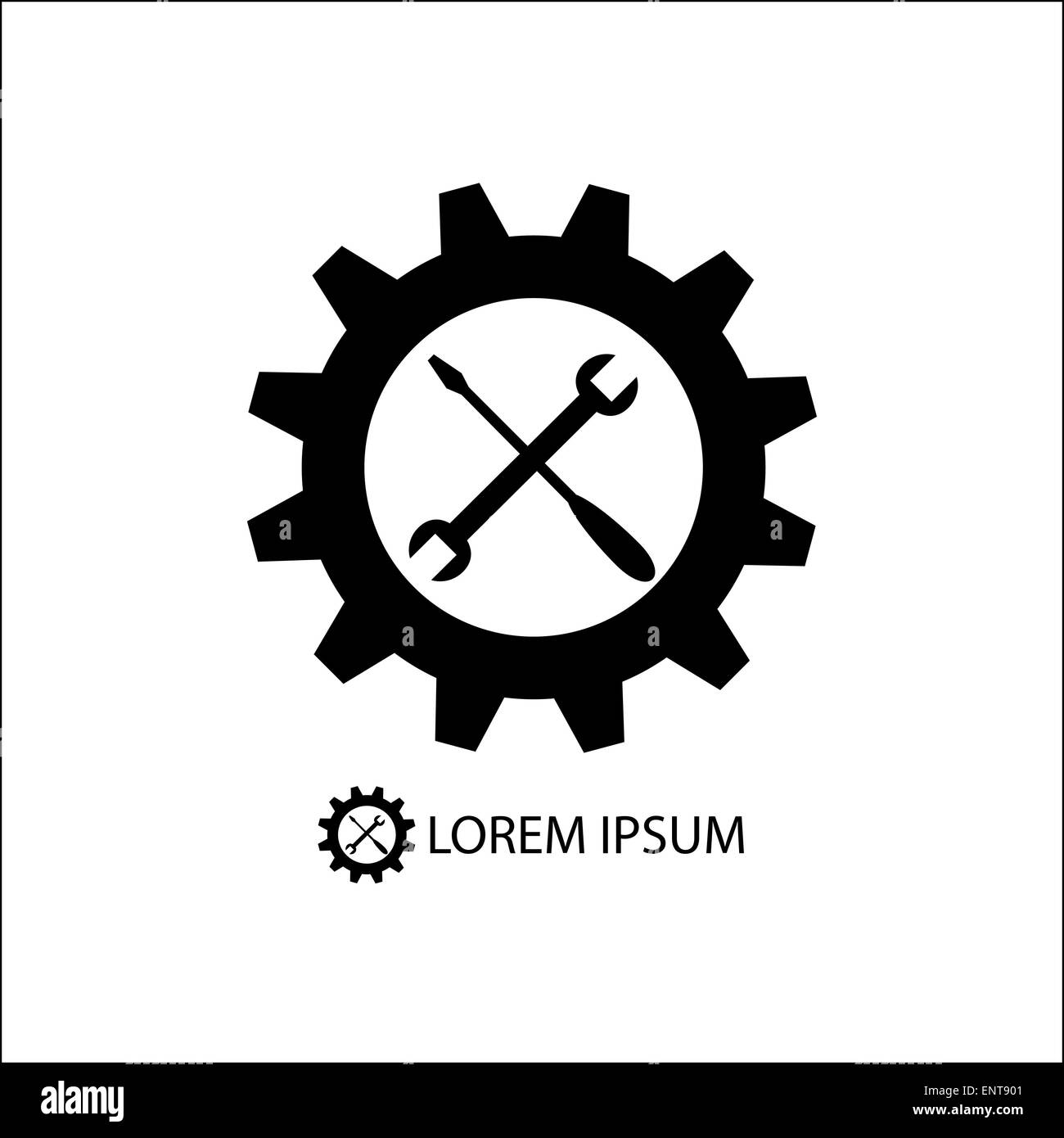 Tools icon flat icon Black and White Stock Photos & Images - Alamy