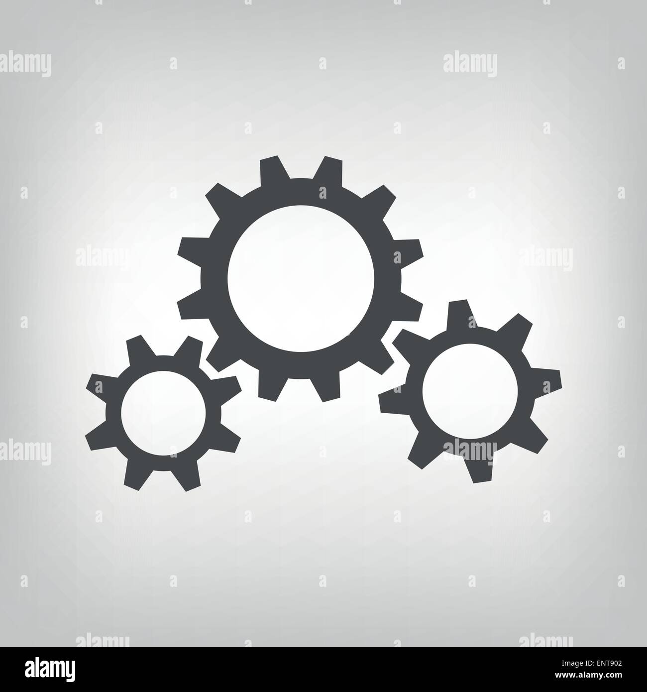 Three grey gear wheels Stock Vector Image & Art - Alamy