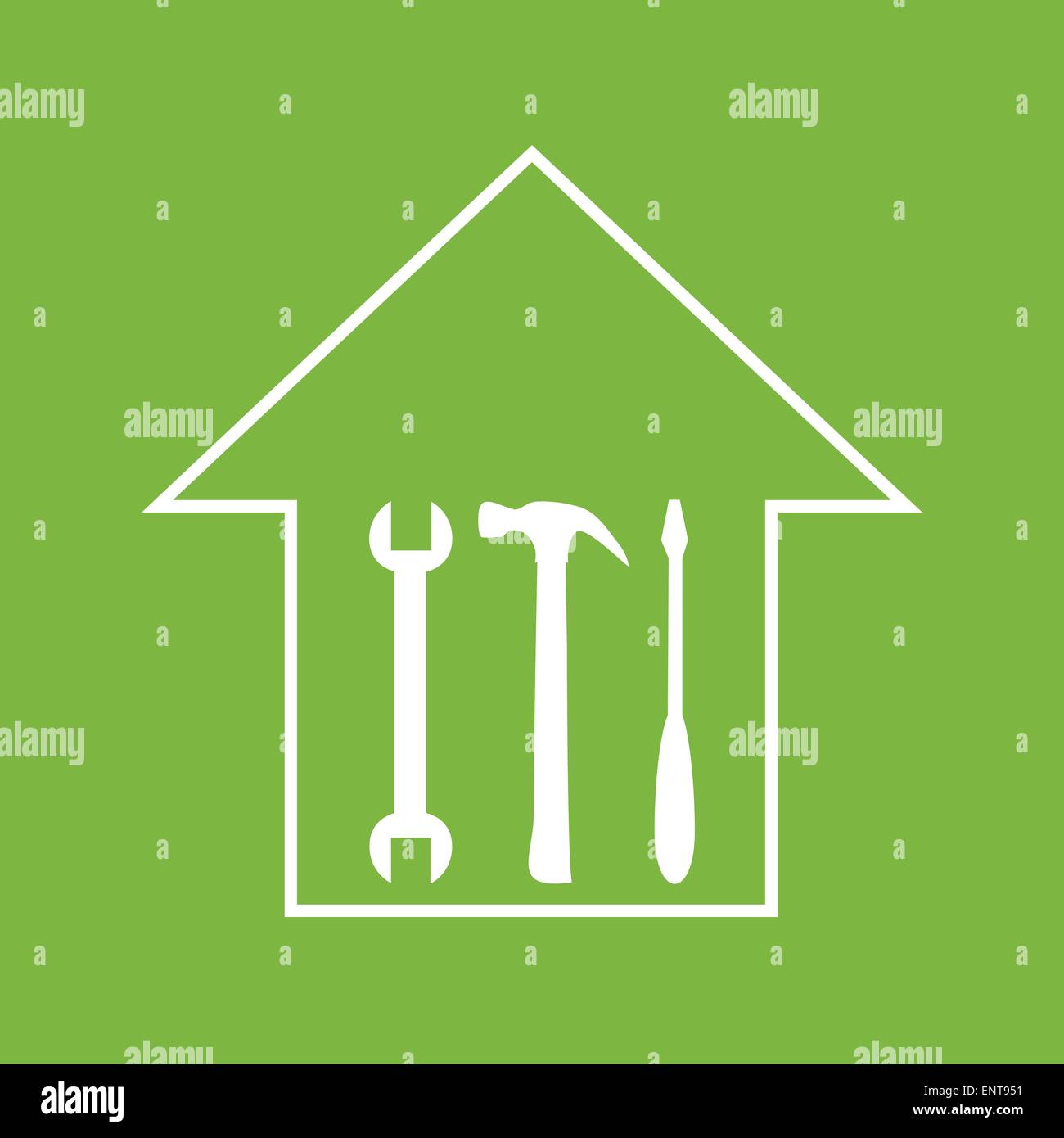 Green wrench Stock Vector Images - Alamy