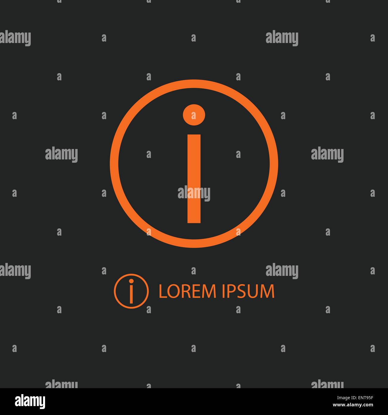 Orange information sign on black Stock Vector Image & Art - Alamy