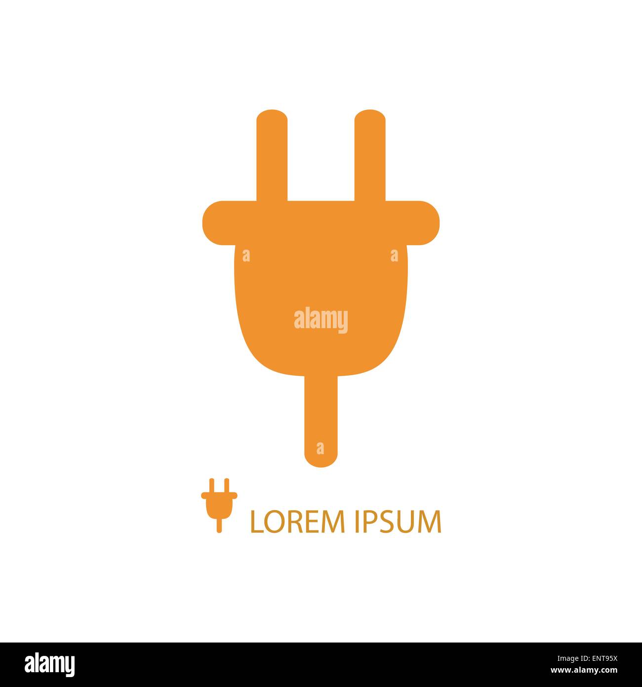 Orange plug as logo on white Stock Vector Image & Art - Alamy