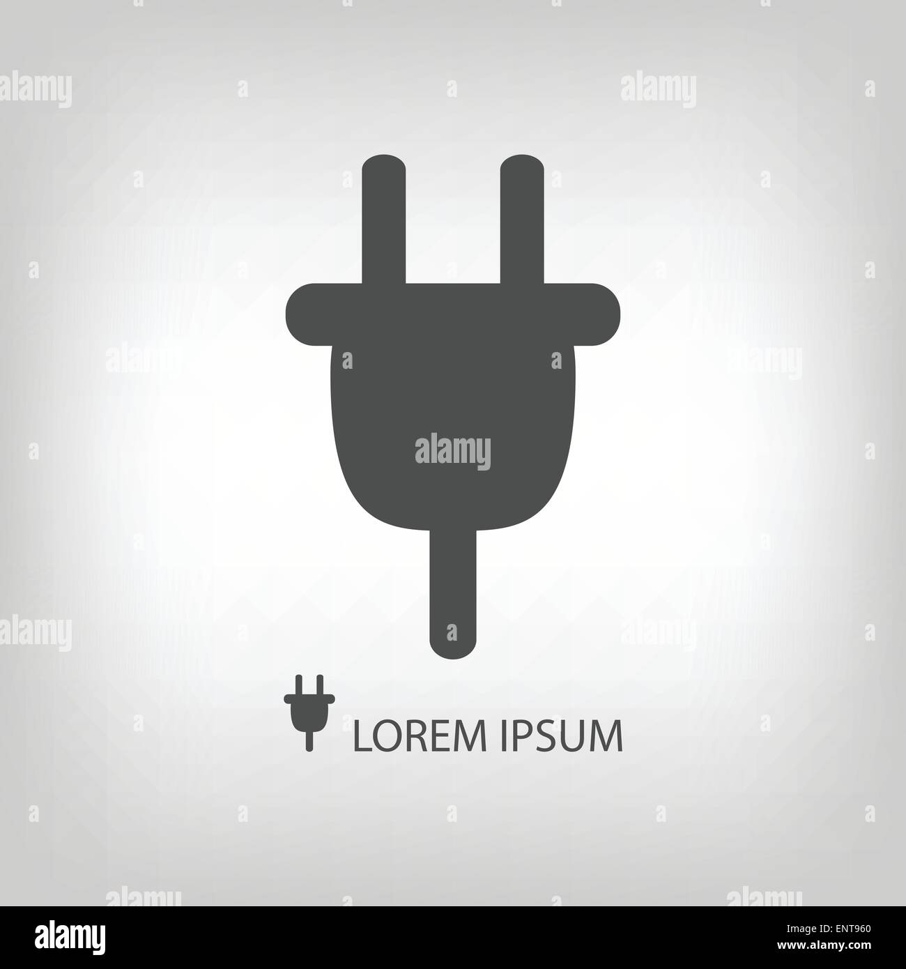 Plug as logo in grey colors Stock Vector Image & Art - Alamy