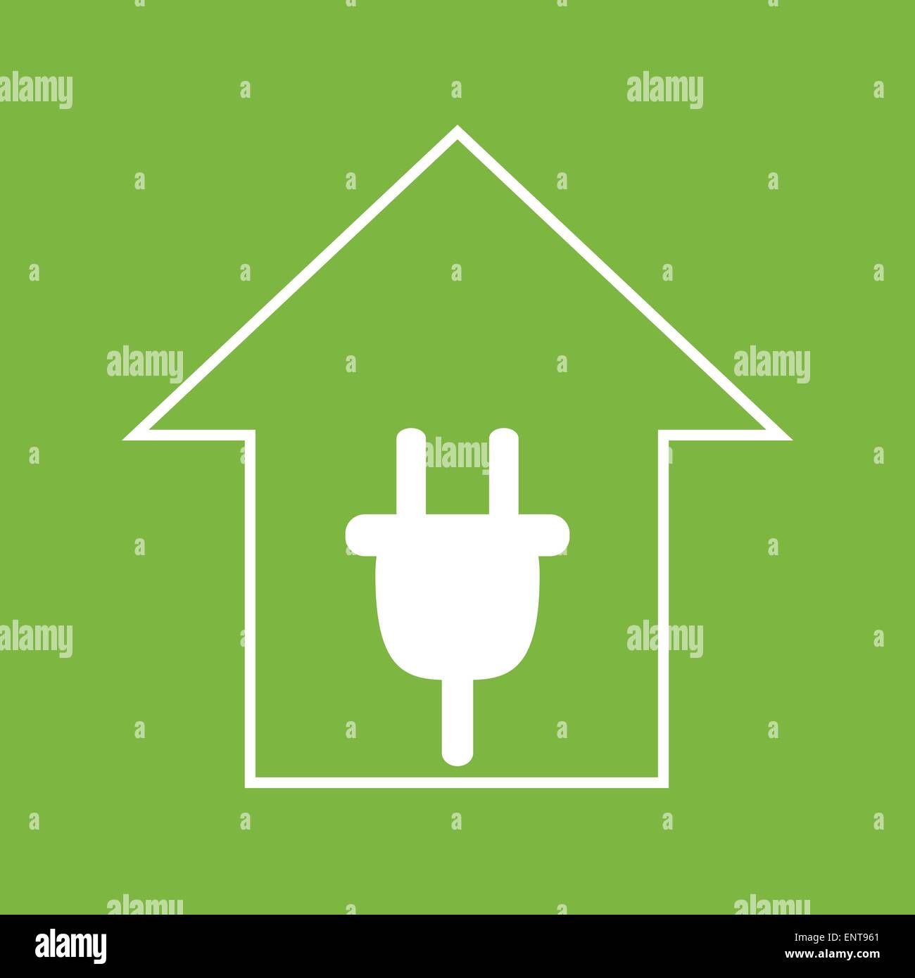Plug house logo electric Stock Vector Images - Alamy