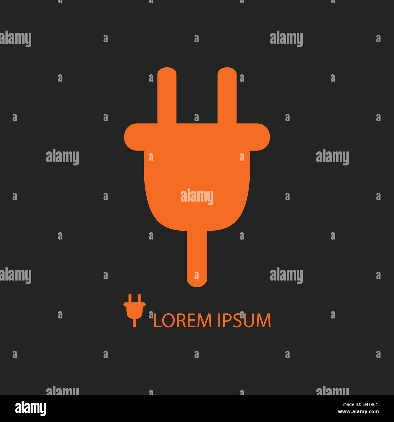Orange plug as logo on black Stock Vector Image & Art - Alamy