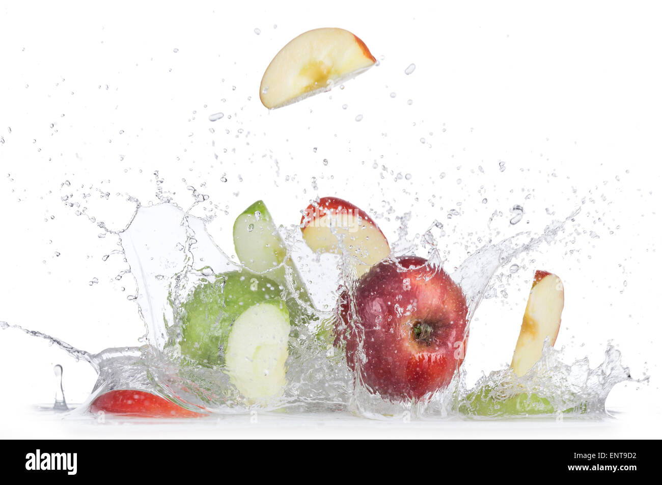 Fresh fruit with water splash Stock Photo - Alamy