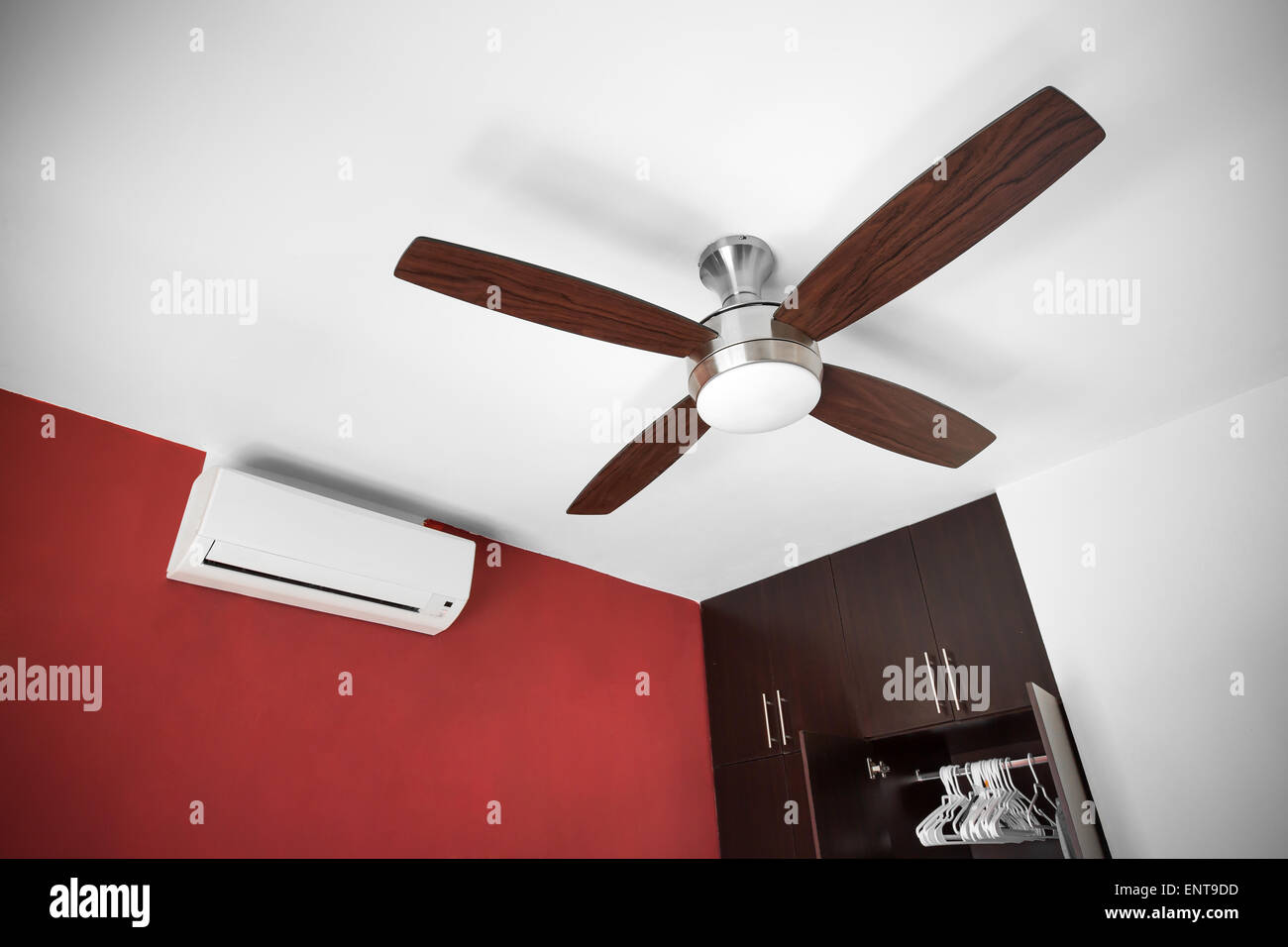 Electric ceiling fan at the room Stock Photo - Alamy