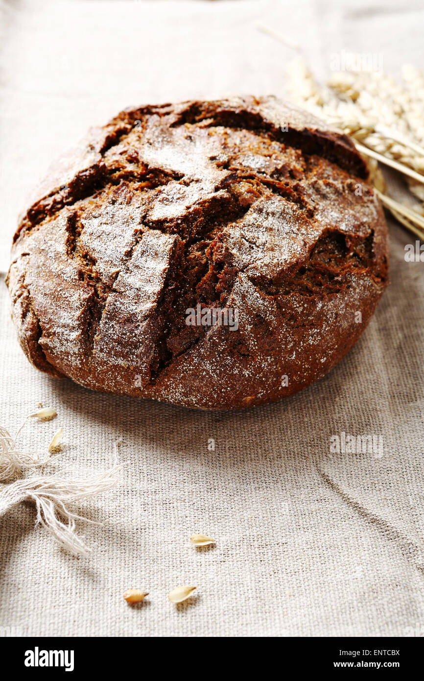 Black bread on natural background, food Stock Photo - Alamy