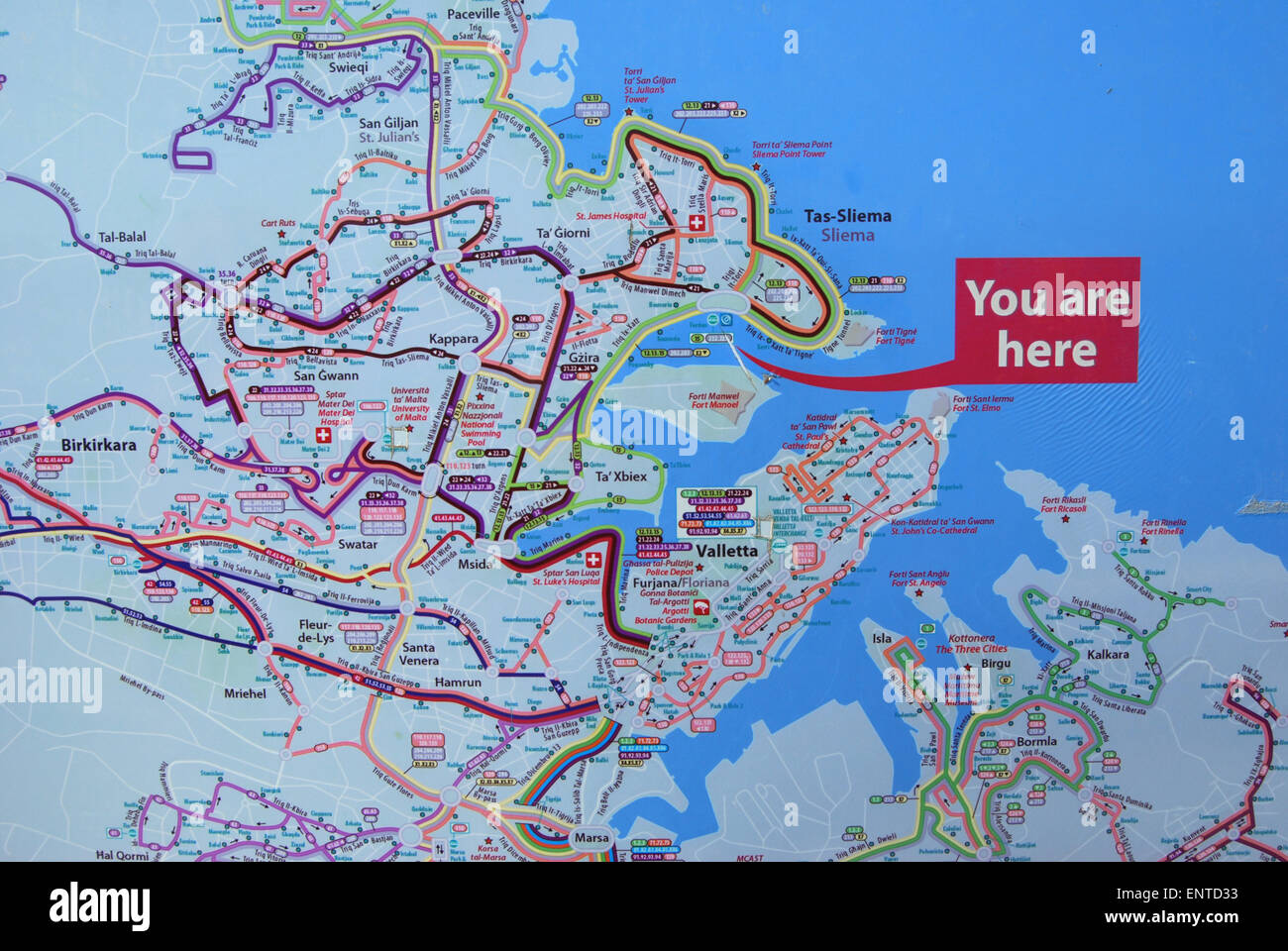 Malta sightseeing map hi-res stock photography and images - Alamy