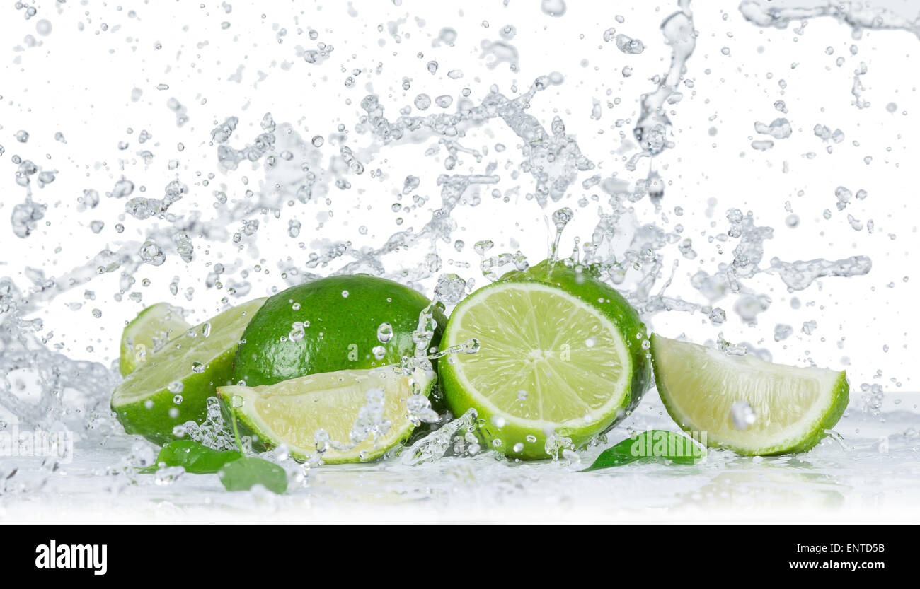Limes juice splash hi-res stock photography and images - Alamy