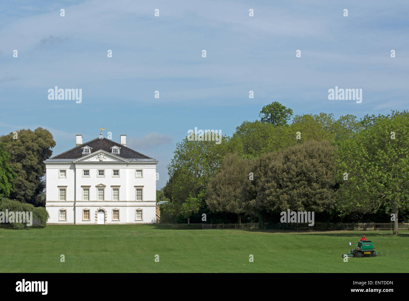 lawn being mowed in marble hill park, the grounds of marble hill house ...