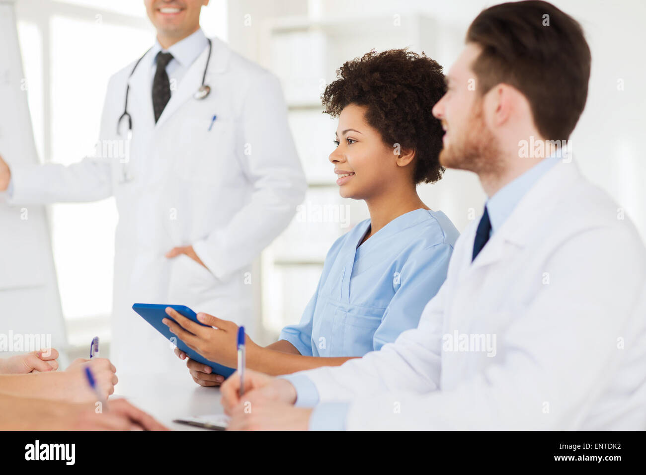 group of doctors on presentation at hospital Stock Photo - Alamy