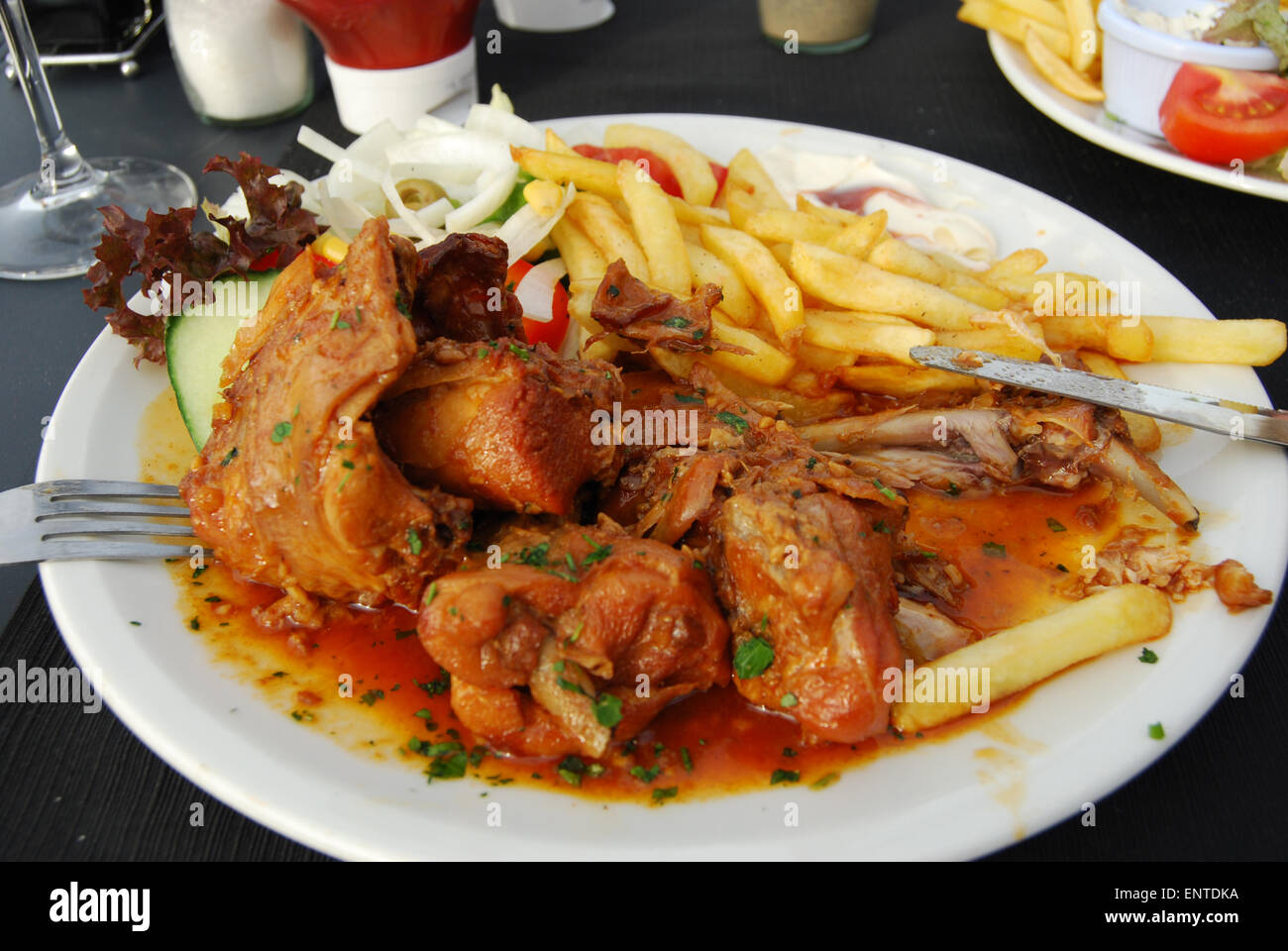 rabbit with chips, a local tradition, Sliema Malta Europe Stock Photo ...