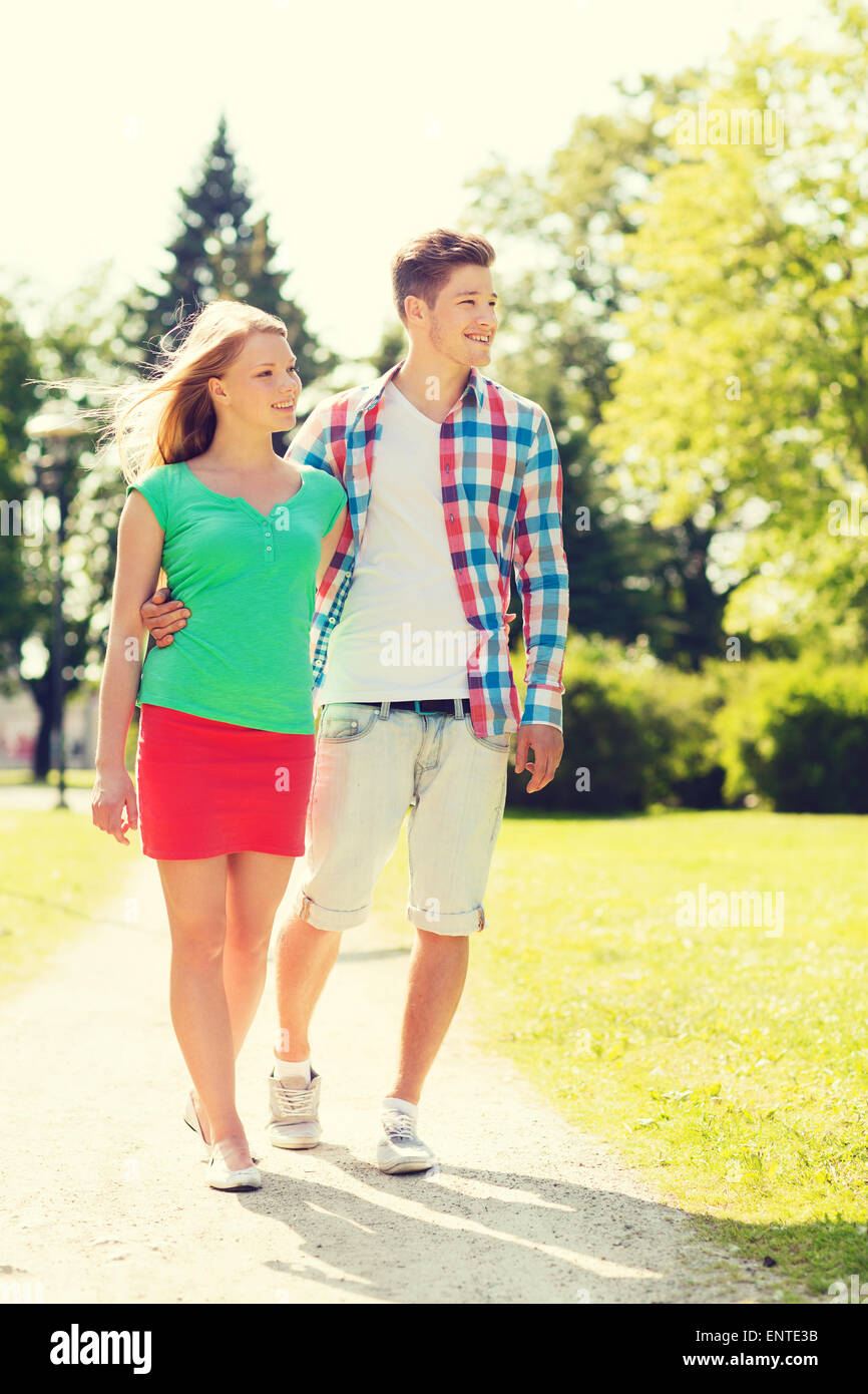 Two teens walking together hi-res stock photography and images - Alamy