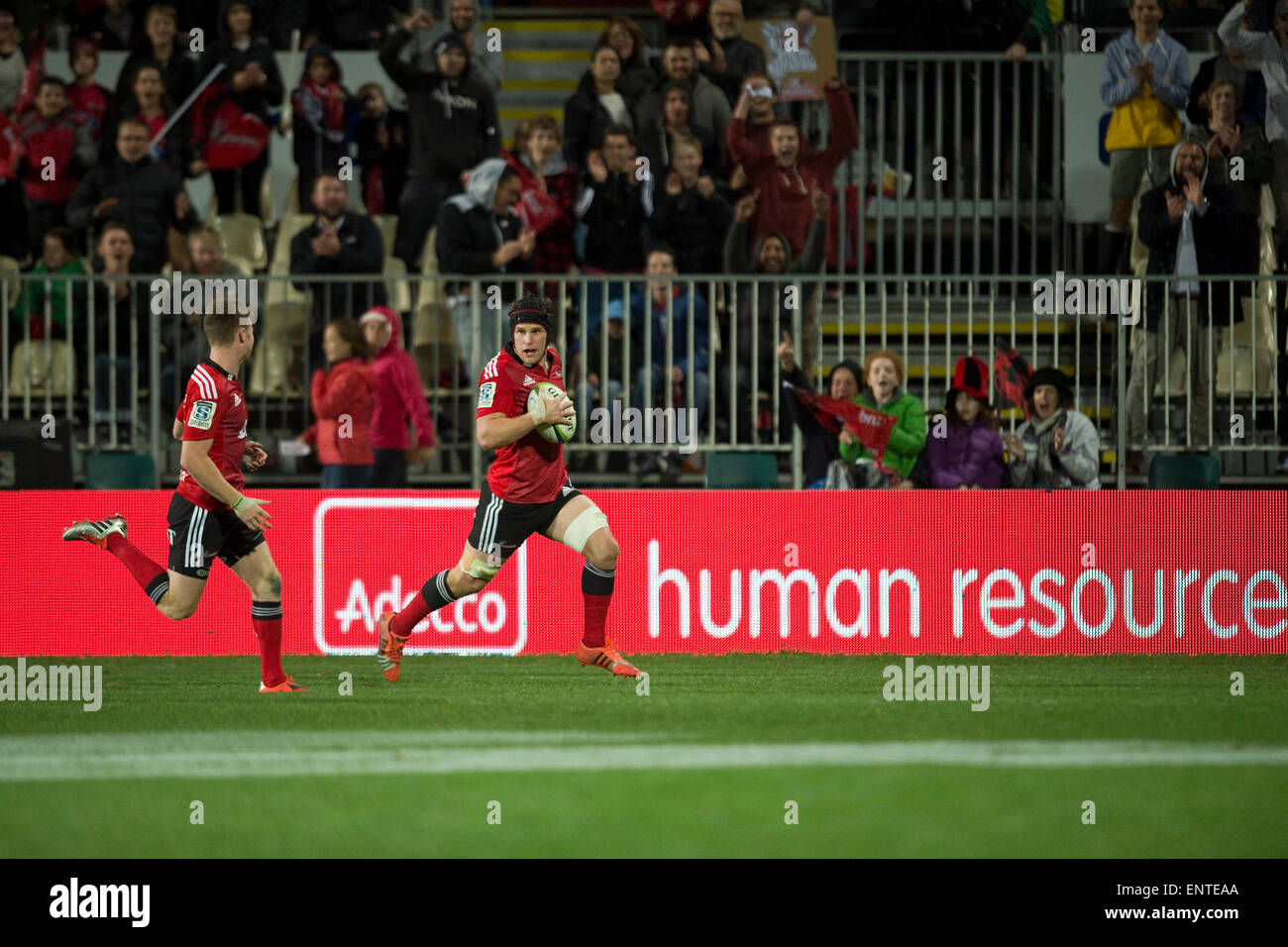 Christchurch, New Zealand - May 8, 2015 - Matt Todd of the Crusaders ...