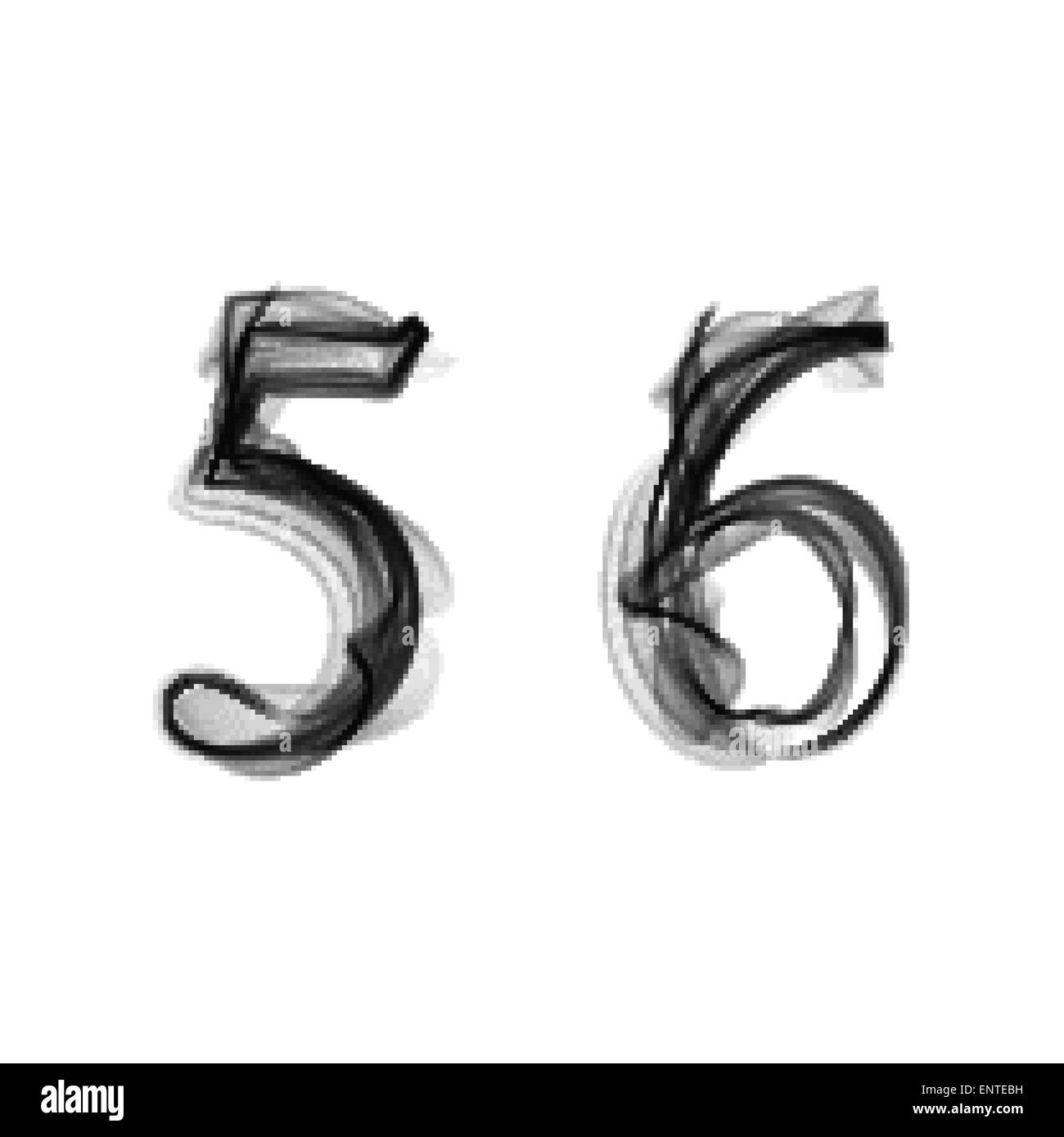 Black smoke font numbers hi-res stock photography and images - Alamy