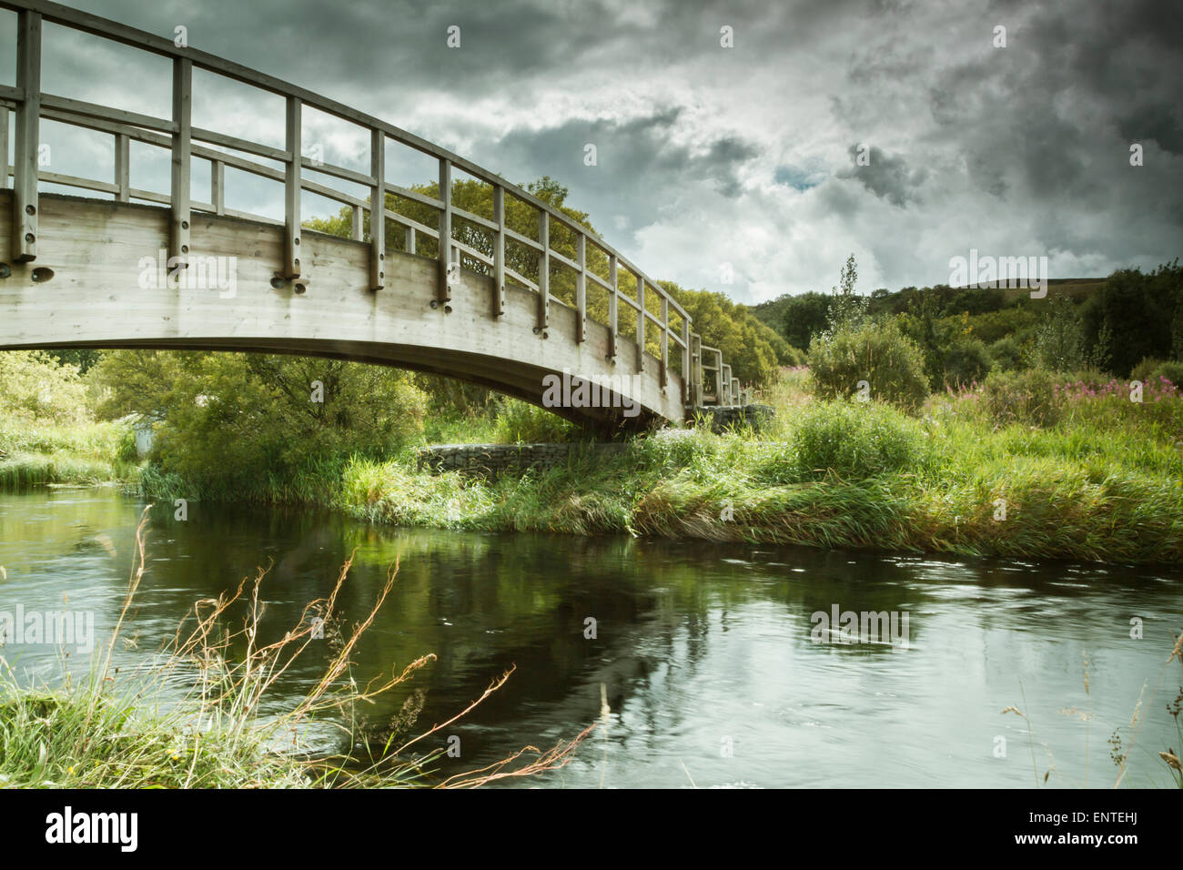 Bridge crossing over the River Doon, Doon Valley, Dalmellington, Dumfries and Galloway, Scotland ...