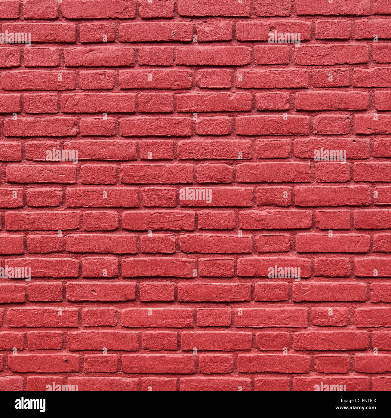 square part of red painted brick wall Stock Photo - Alamy